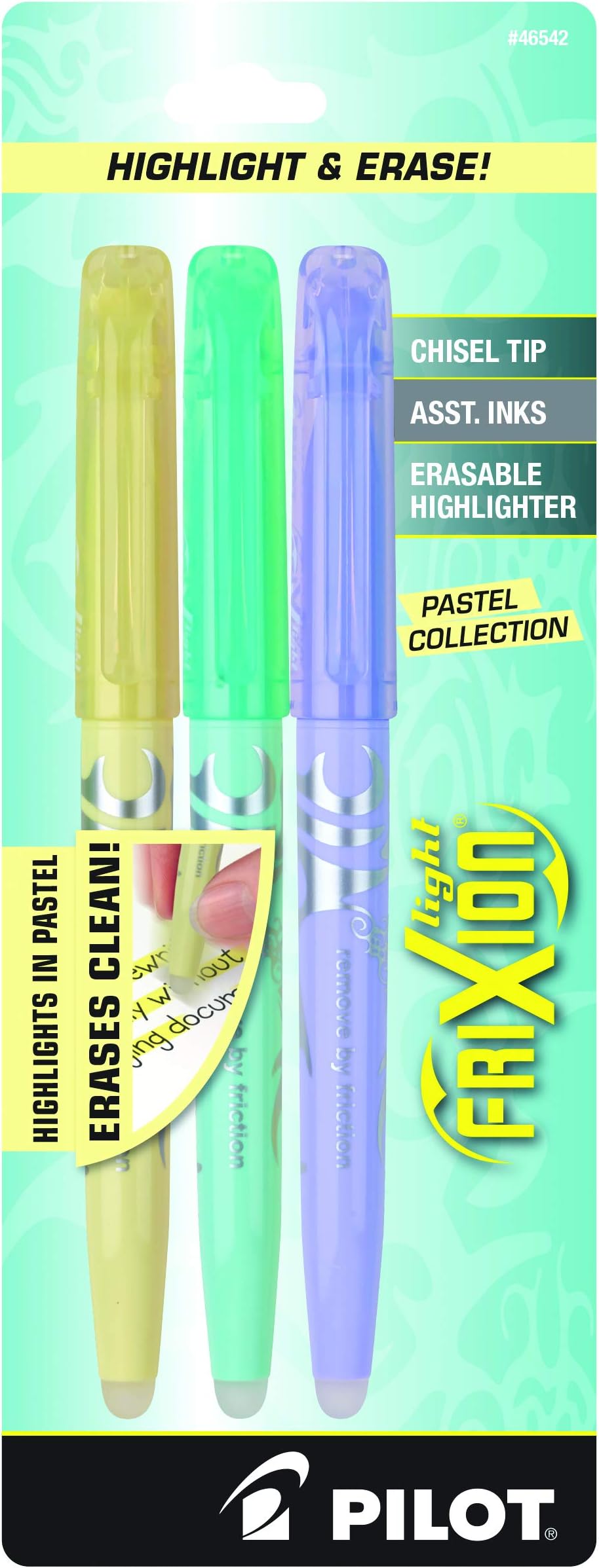 Pilot FriXion Light Pastel Collection Erasable Highlighters, Chisel Tip ...
