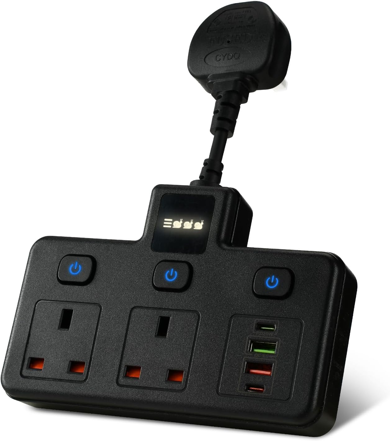 Plug Extension Socket with 4 USB Slots, BOCHLION 2 Way Multi Plug ...