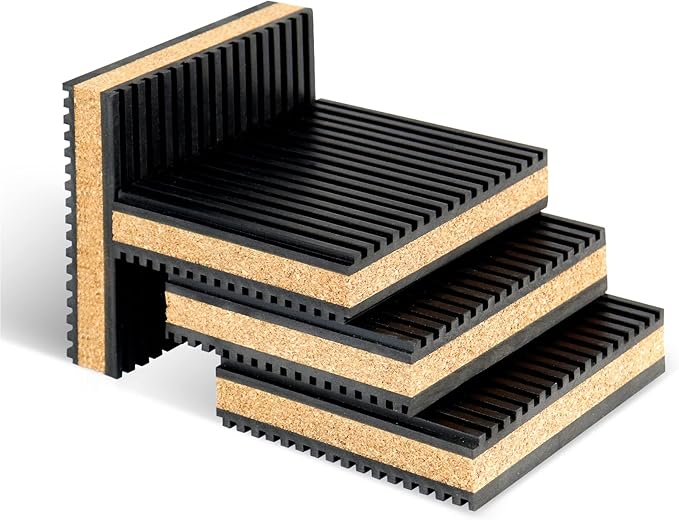 Daisypower Anti Vibration Isolation Pads,4 Pack 6" x 6" x 7/8" Cork ...