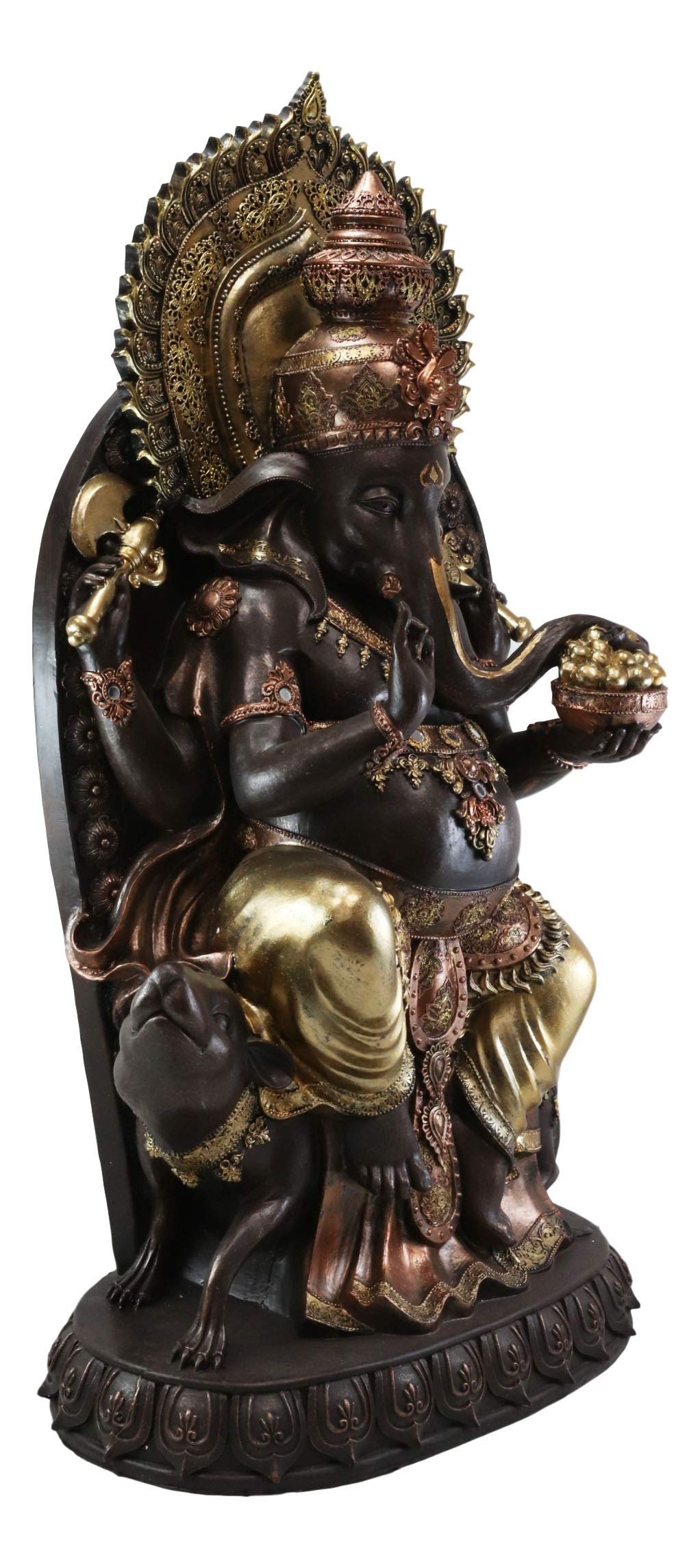 Buy Ebros 34" Tall Large Hindu God Nritya Ganesha Chaturthi Sitting On ...