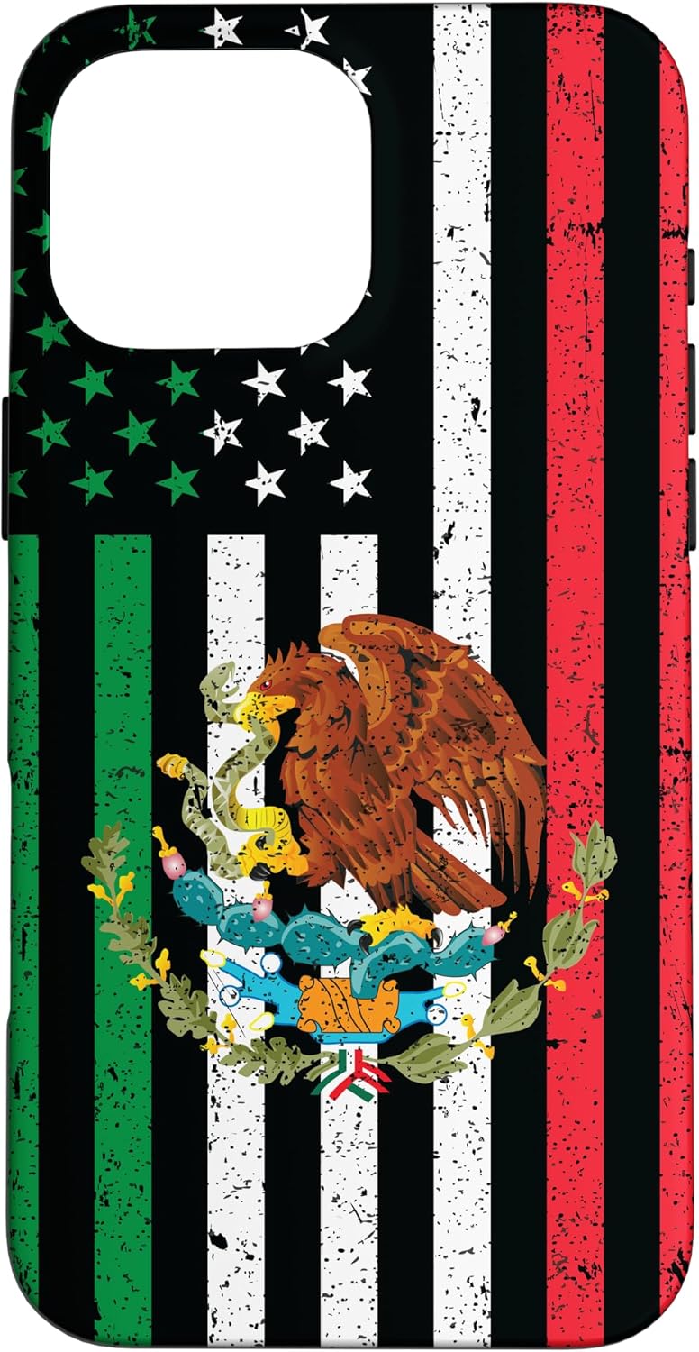 Amazon.com: iPhone 16 Pro Max Mexican American Flag USA Mexico Case ...