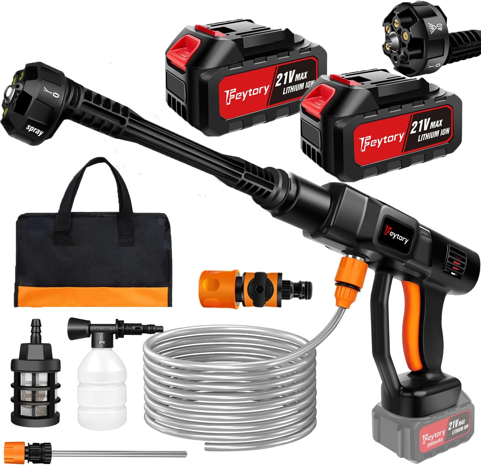 STARLYF Portable Pressure Washer - High Pressure Cleaner, Car Wash Gun ...