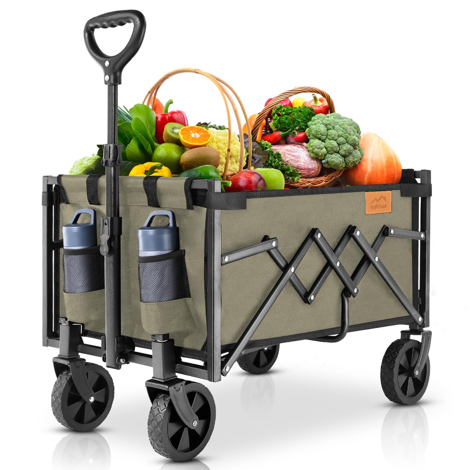 Amazon.com: Uyittour Collapsible Wagon Cart Foldable with 220lbs Weight ...