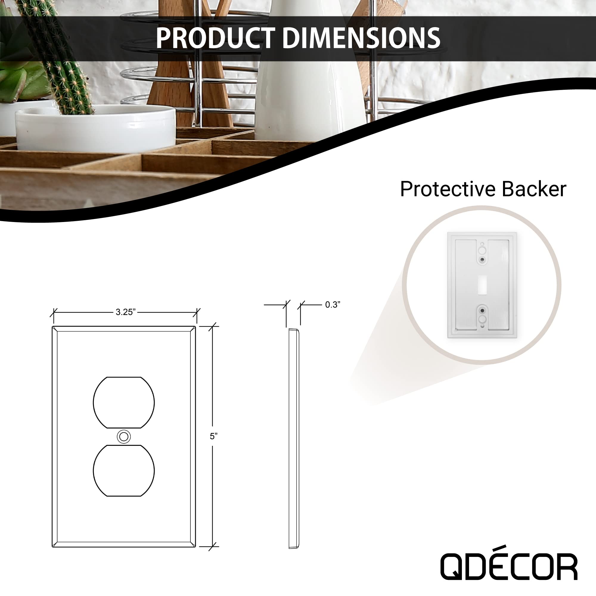 Single Duplex Receptacle Cover Dimensions