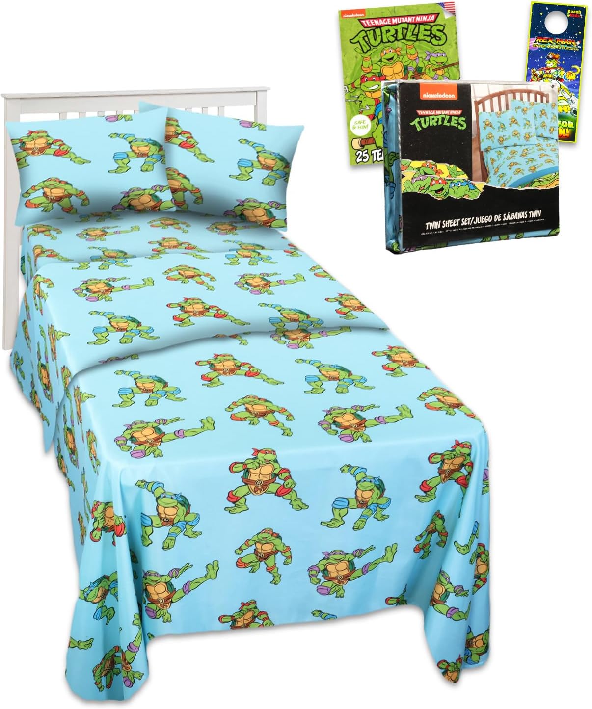 Amazon.com: Jay Franco Twin Size Sheet Set 3 Pieces Kids Set (TMNT ...