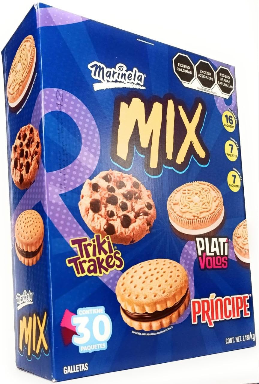 Marinela Mix Grande de 30 paquetes de Galletas Surtidas. Plativolos ...