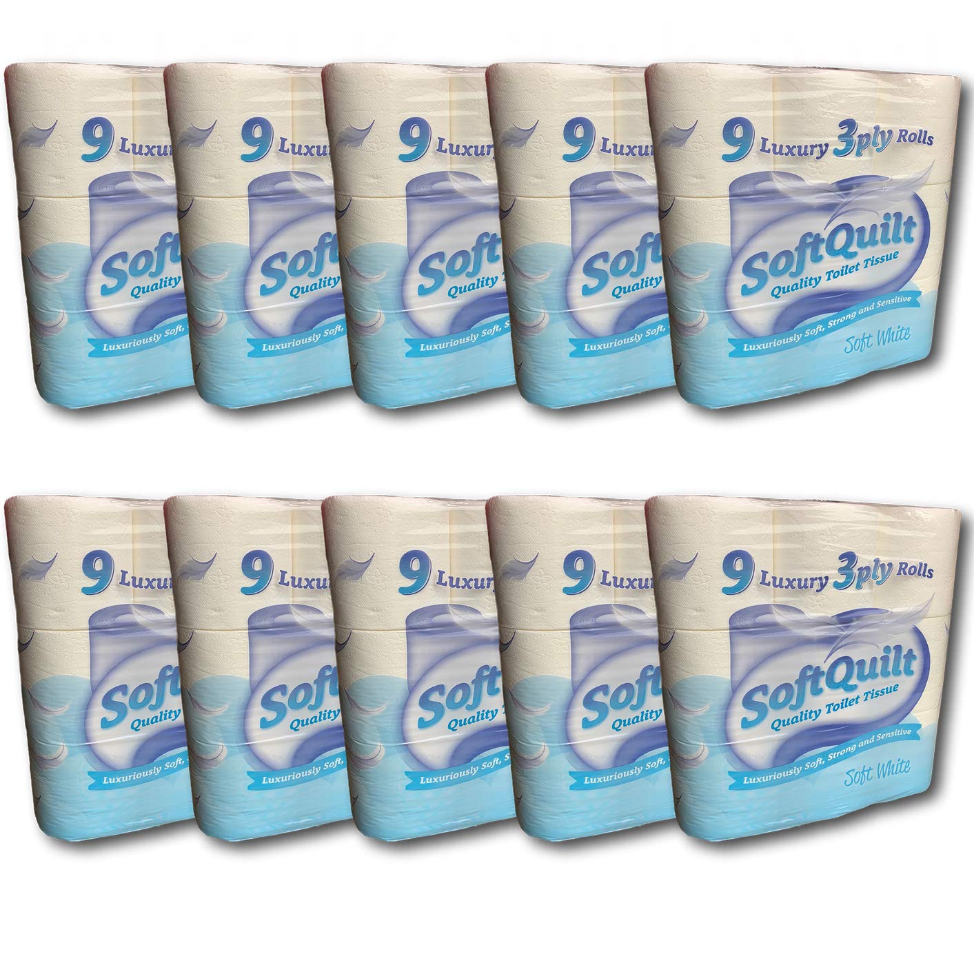 Soft Quilted Toilet Roll Tissue Paper Extra Softness 3Ply Pack Of 90 soft-quilted-toilet-roll-tissue-paper-extra-softness-3ply-pack-of-90