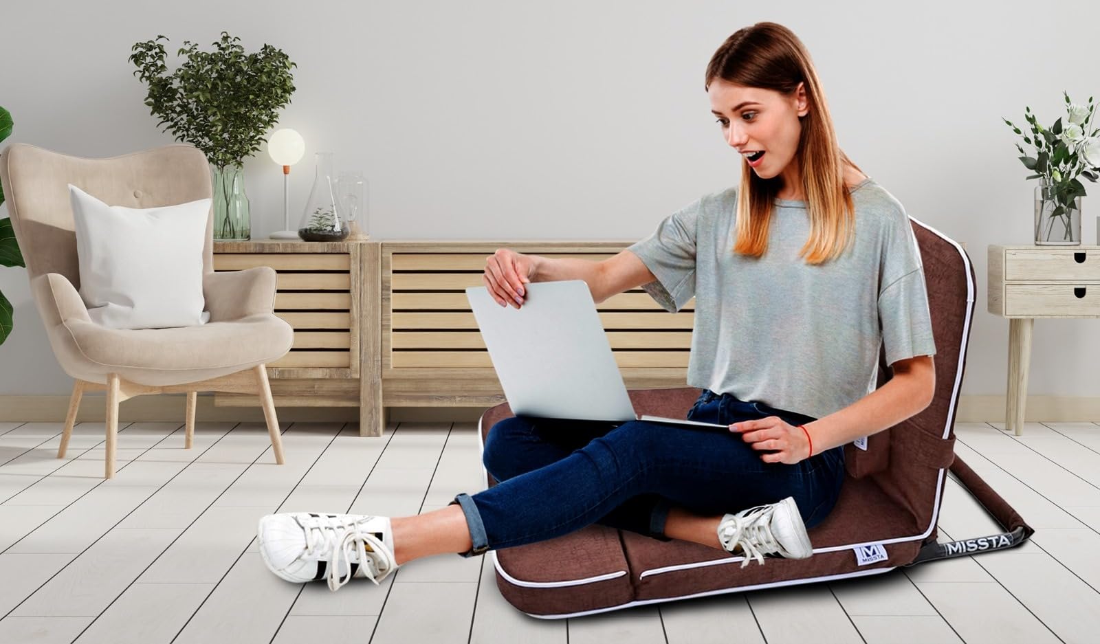 MISSTA Folding Relaxing Buddha Yoga Meditation Chair, Floor Chair for ...