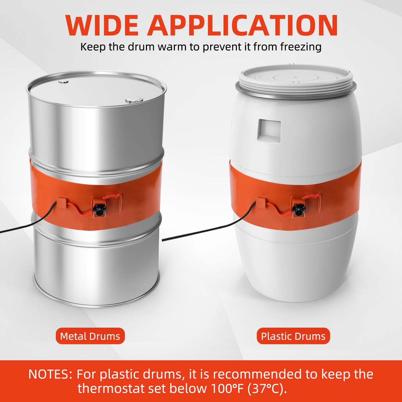 Snapklik.com : NORJIN 55-Gallon Metal Drum Heater, 10 68.5 Inch Drum ...