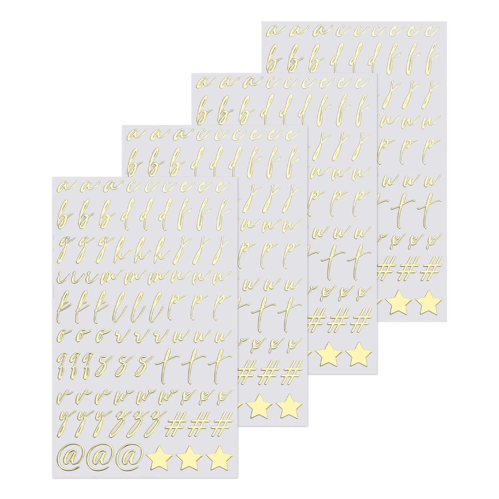 Amazon.com: MECCANIXITY 4 Sheets Cursive Letter Stickers for Resin ...