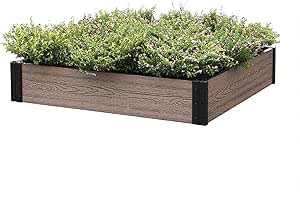 Amazon.co.jp: Everbloom エバーブルーム 基本ガーデンベッド 幅91 x 奥行97 x 高さ18 R073638 屋外 大型 人工木 プランター 長方形 ボックス ...