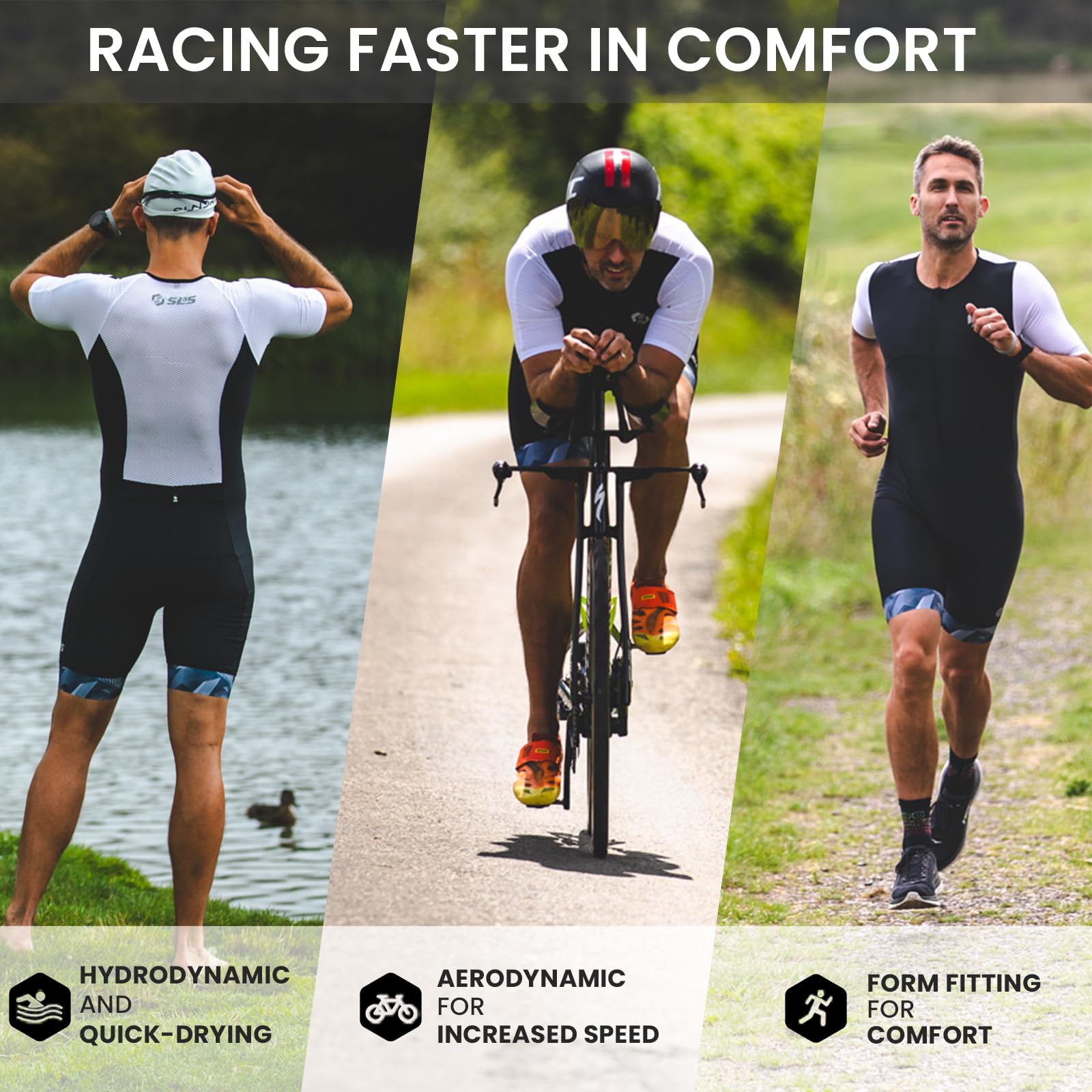 Snapklik.com : SLS3 Triathlon Suits Mens - Aerodynamic Sleeved Tri Suit ...