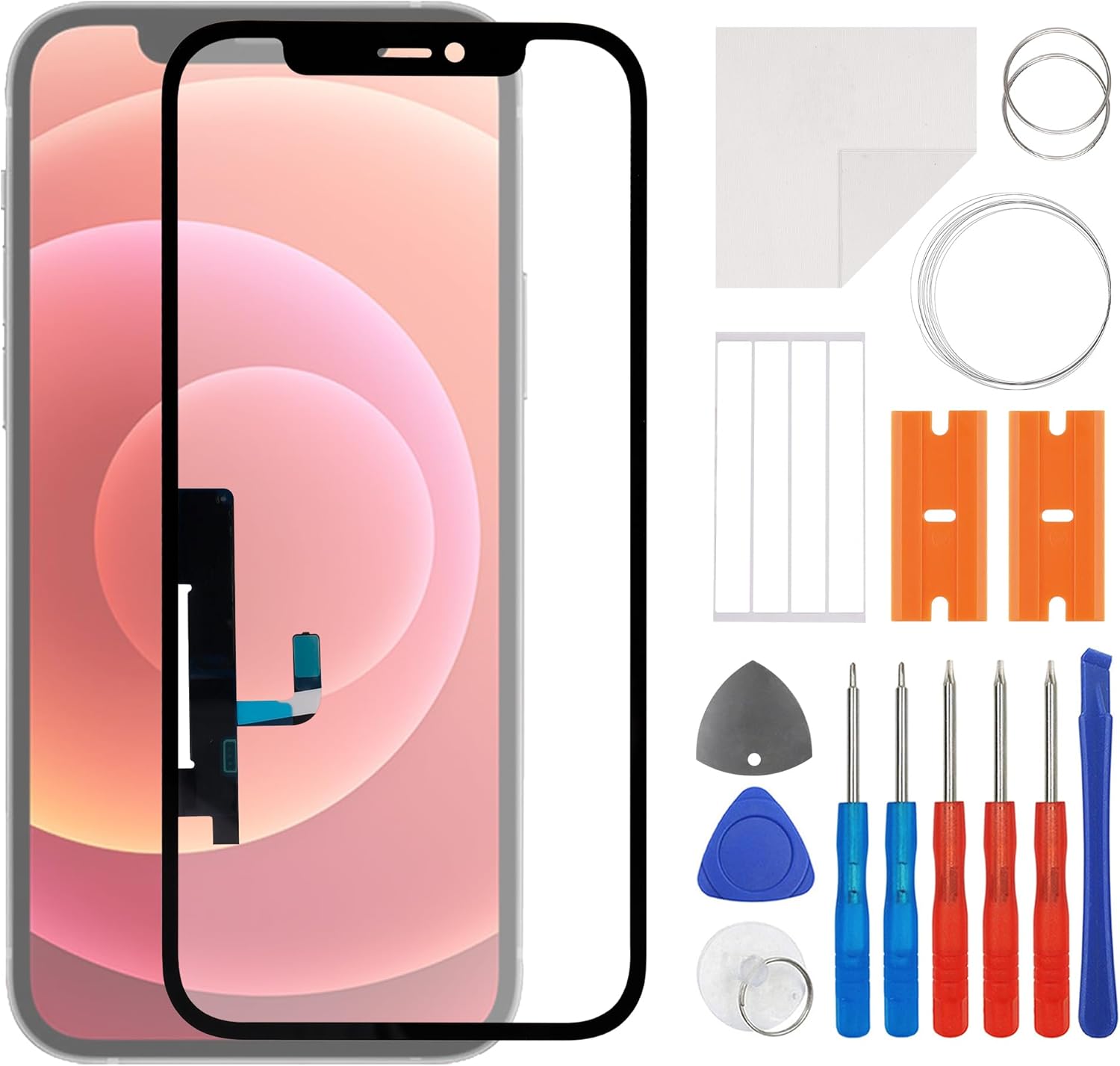 Amazon.com: SWARK Front Outer Lens Screen Glass Replacement for iPhone ...