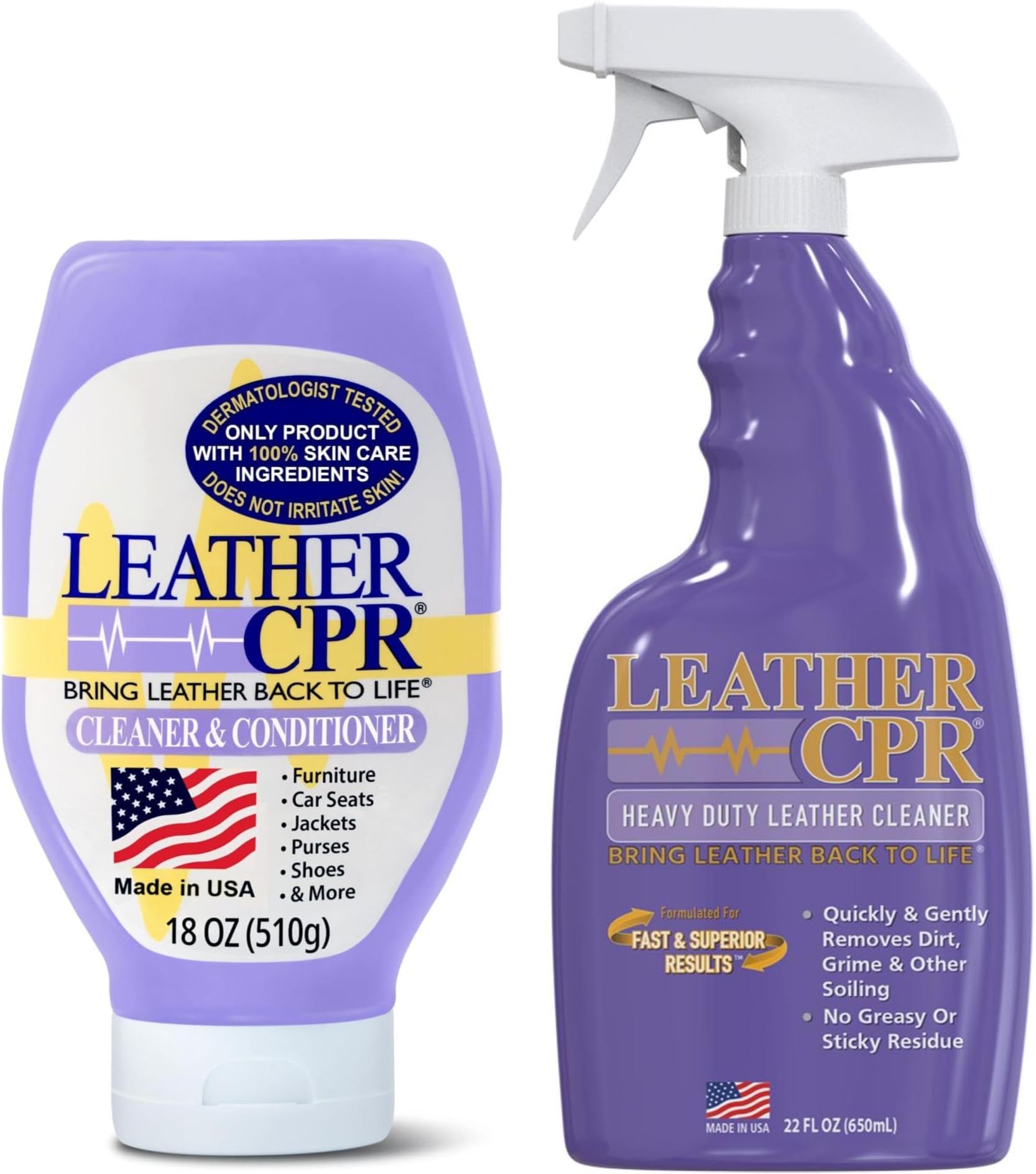 Amazon.com: Leather CPR | Leather Cleaner & Conditioner (18oz) | Heavy ...
