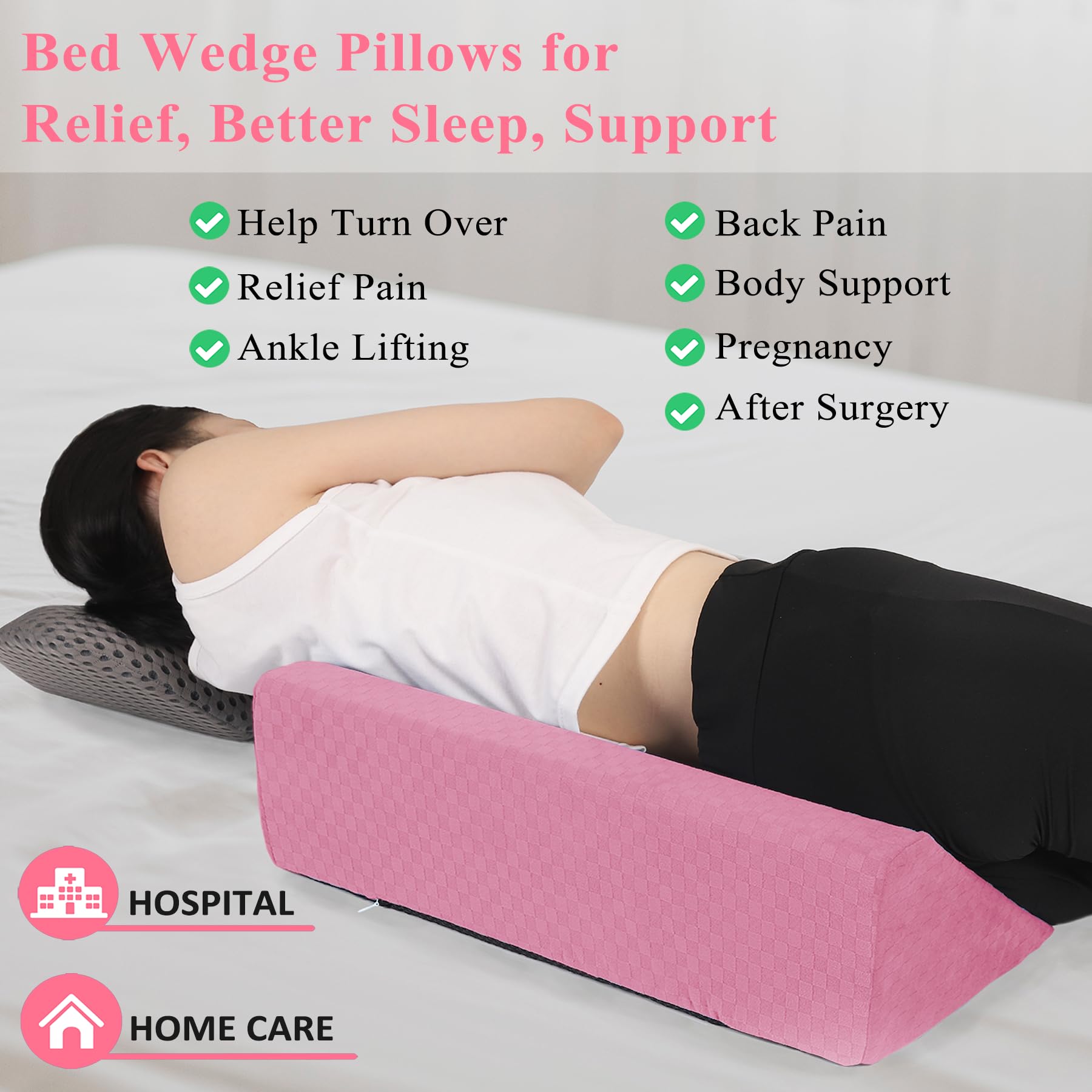 Snapklik.com : Jacobable Bed Wedge Pillow For Side Sleepers, Body ...