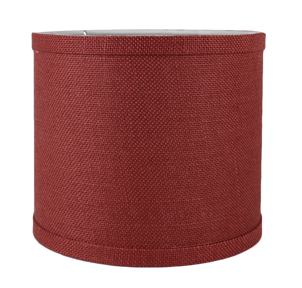 Urbanest Classic Drum Burlap Lampshade, Spider-fitter, 8-inch by 8-inch ...