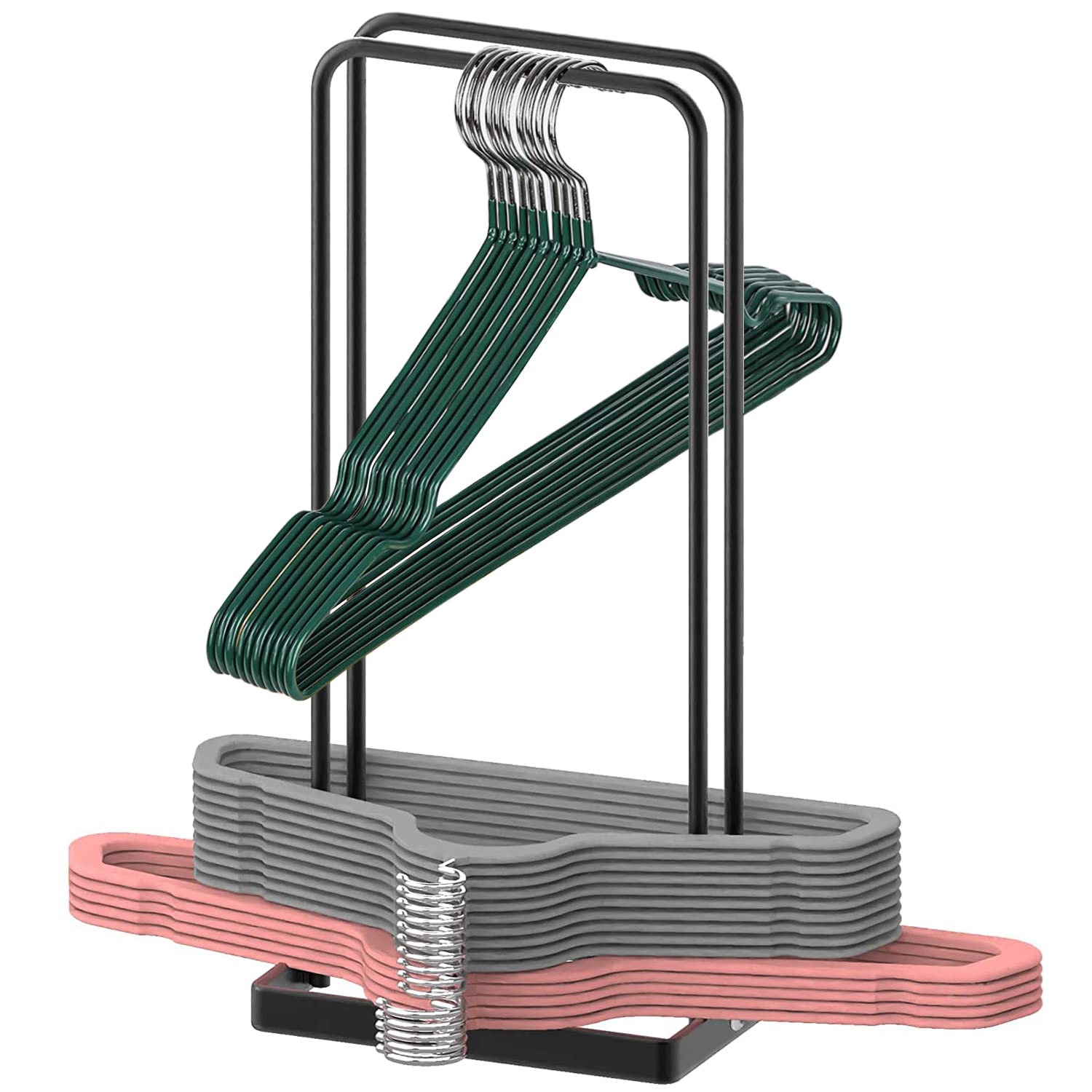 Hanger Organizer Stacker, Clothes Hanger Storage Stand Hangers for ...