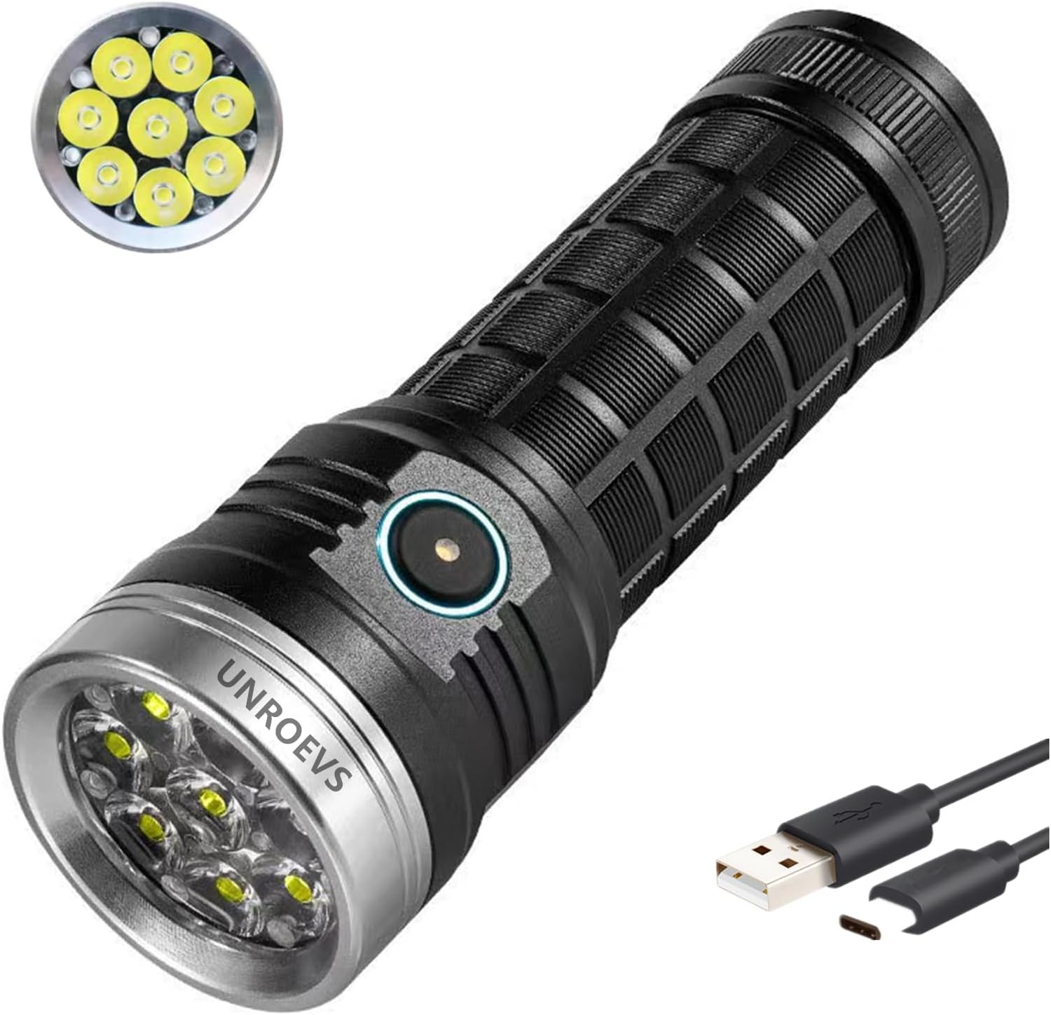 UNROEVS XC04 Flashlights High Lumens Rechargeable Max 4000 Lumens,High ...