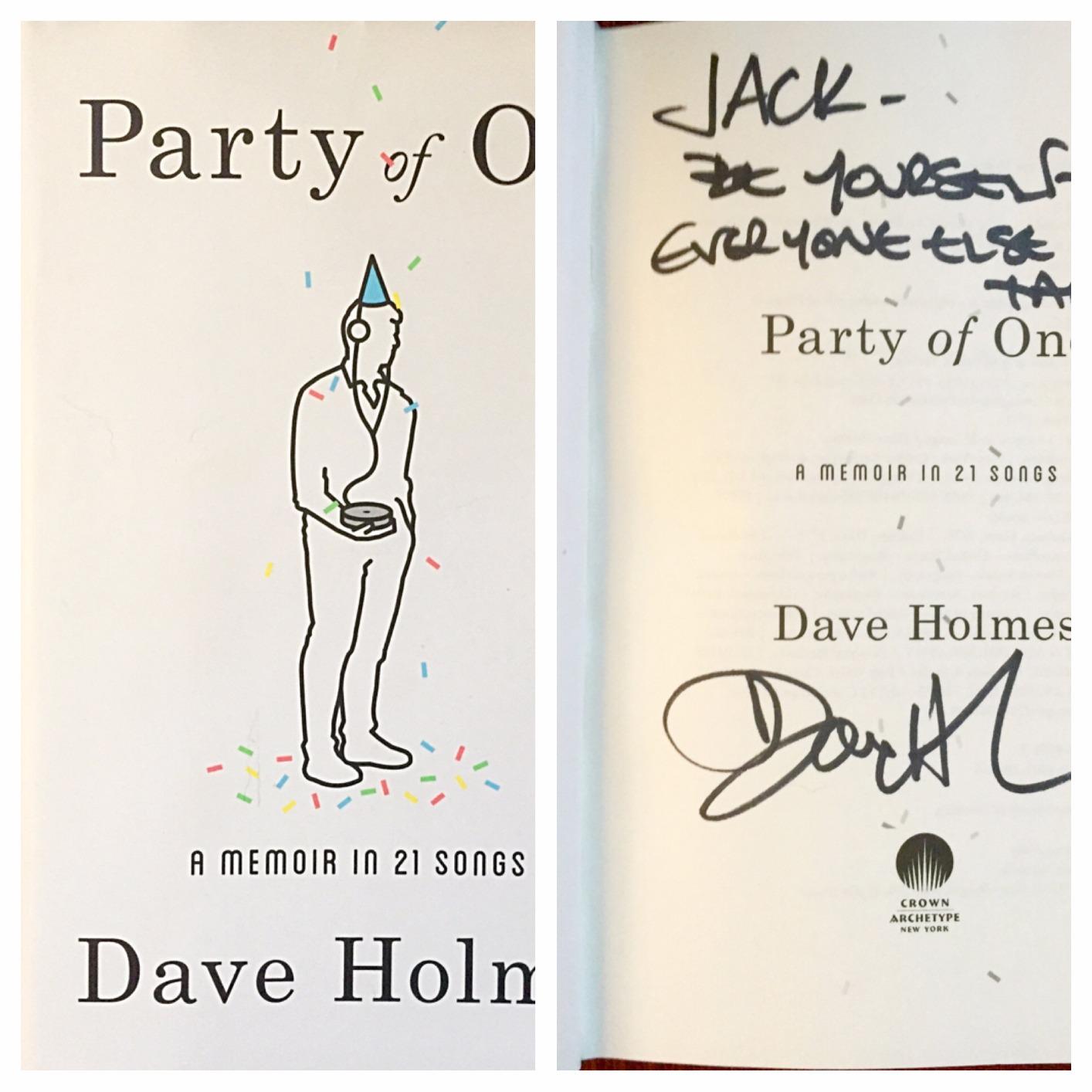 Party of One: A Memoir in 21 Songs: Holmes, Dave: 9780804187985: Amazon ...