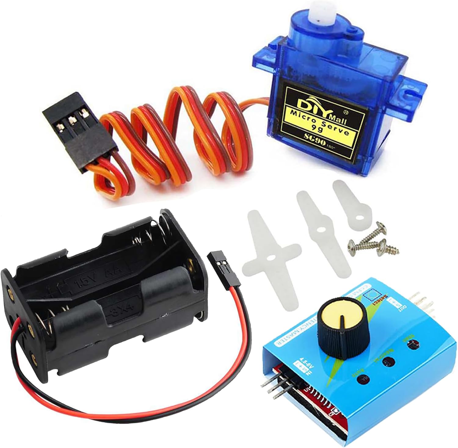 Amazon.com: Wishiot Servo Motor Tester Kit SG90 9g Micro Servo 180 ...