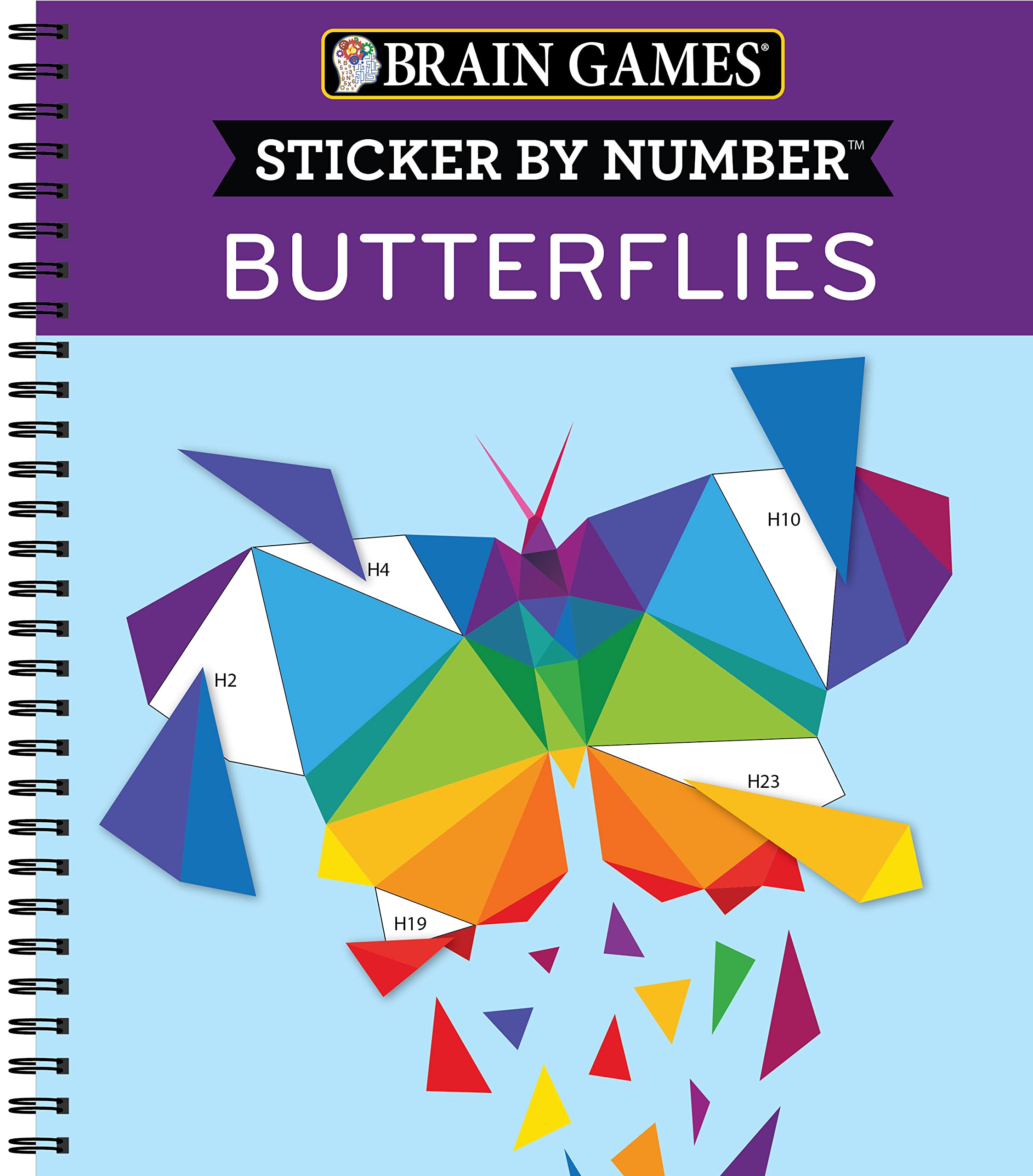 Snapklik.com : Brain Games - Sticker By Number: Butterflies