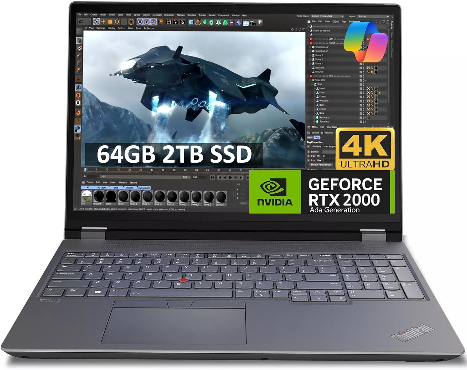 Amazon.com: Lenovo ThinkPad P16 Gen 2 16" 4K UHD (3840 x 2400) Mobile ...