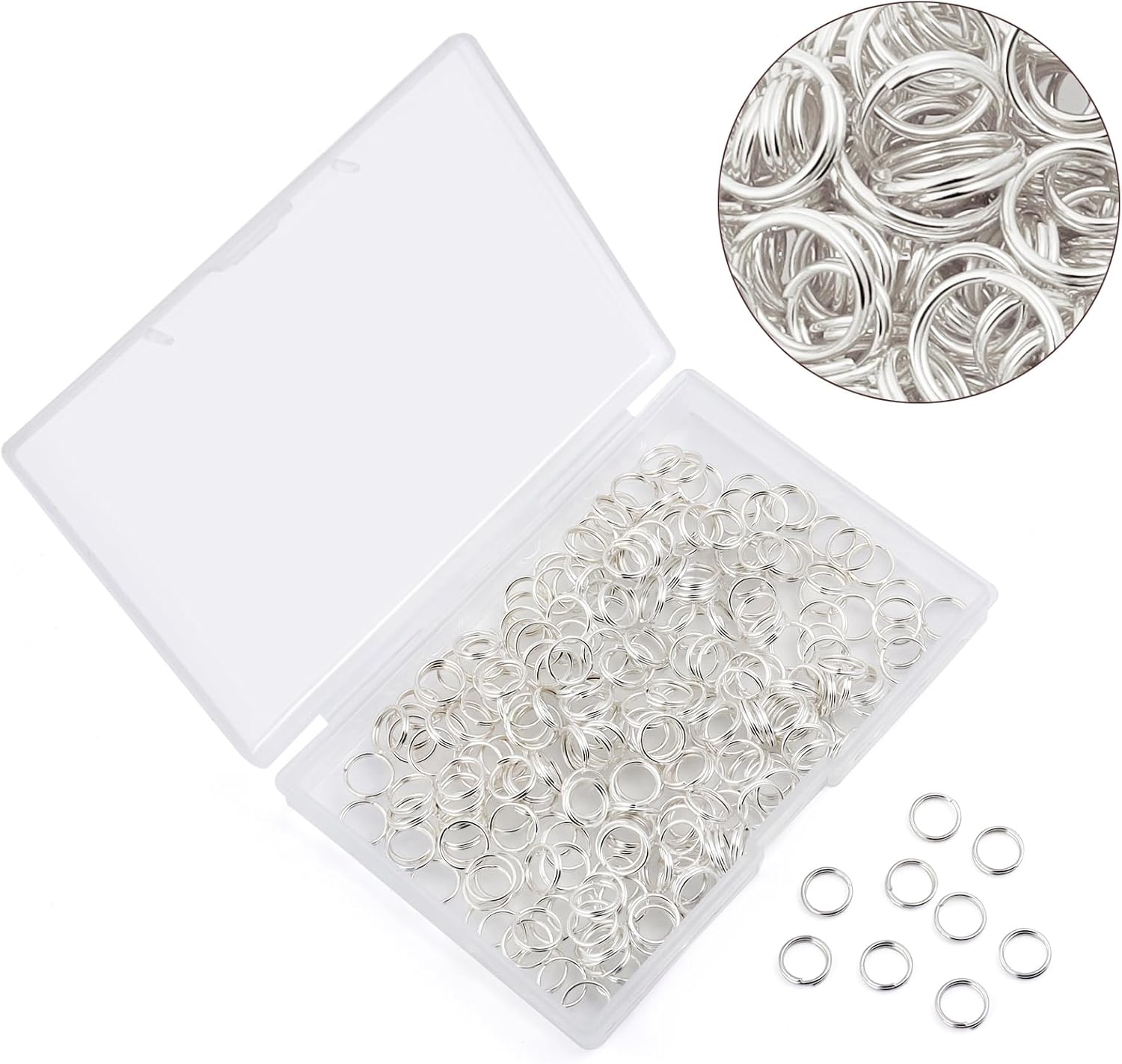 Amazon.com: Chuyau 500Pcs Split Rings,Double Loop Jump Ring Sets Split ...