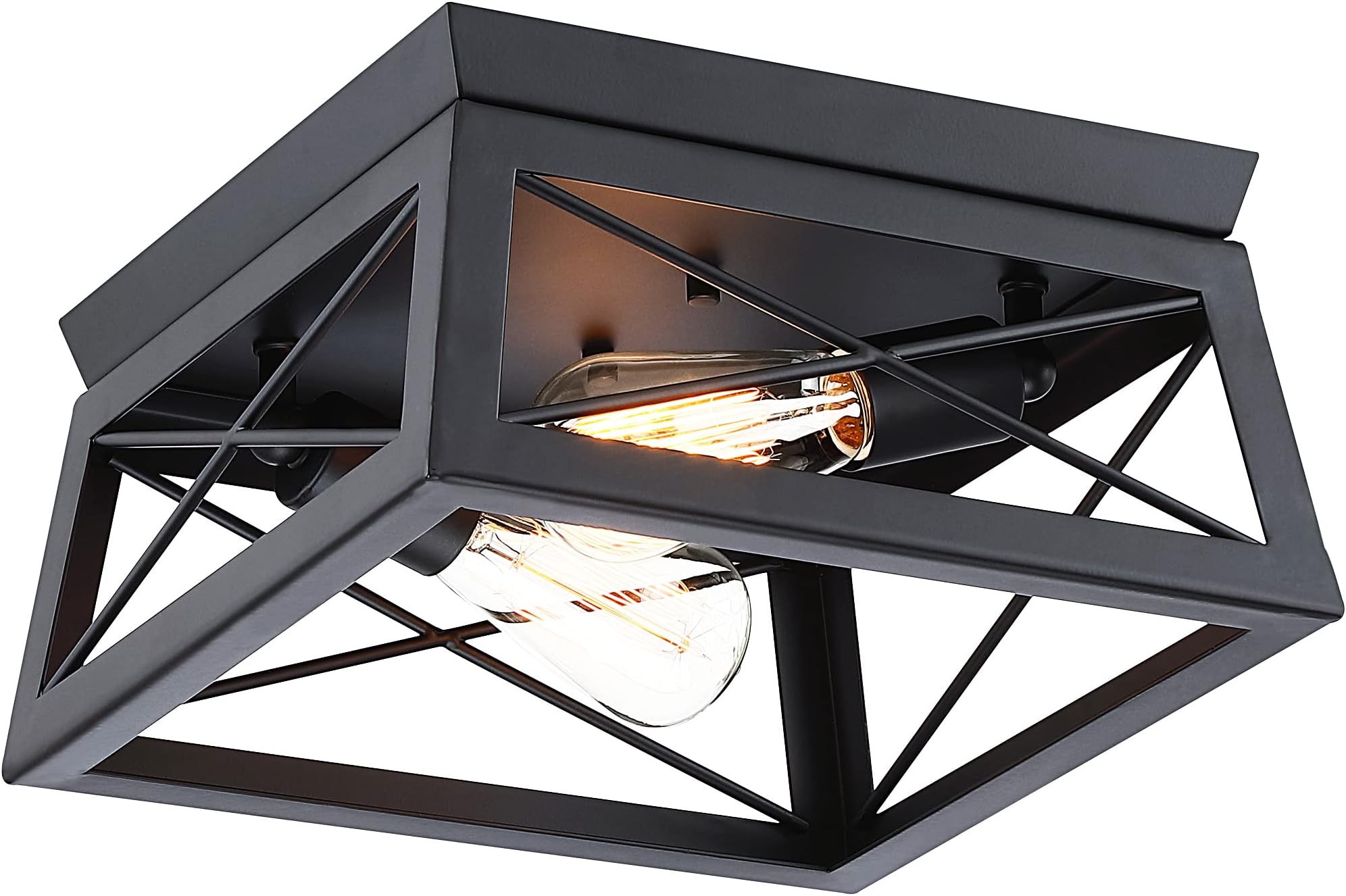 Pia Ricco Flush Mount Ceiling Light Fixture, Black & Gold Close to ...