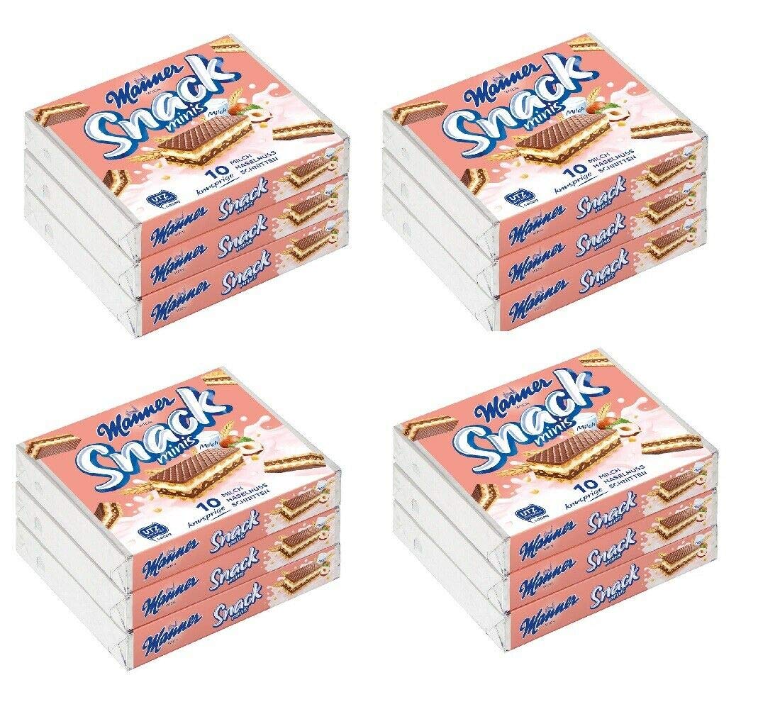 Manner Snack Minis Milch haselnuss Schnitten (4 x 3 er packung) 12 x 75 ...