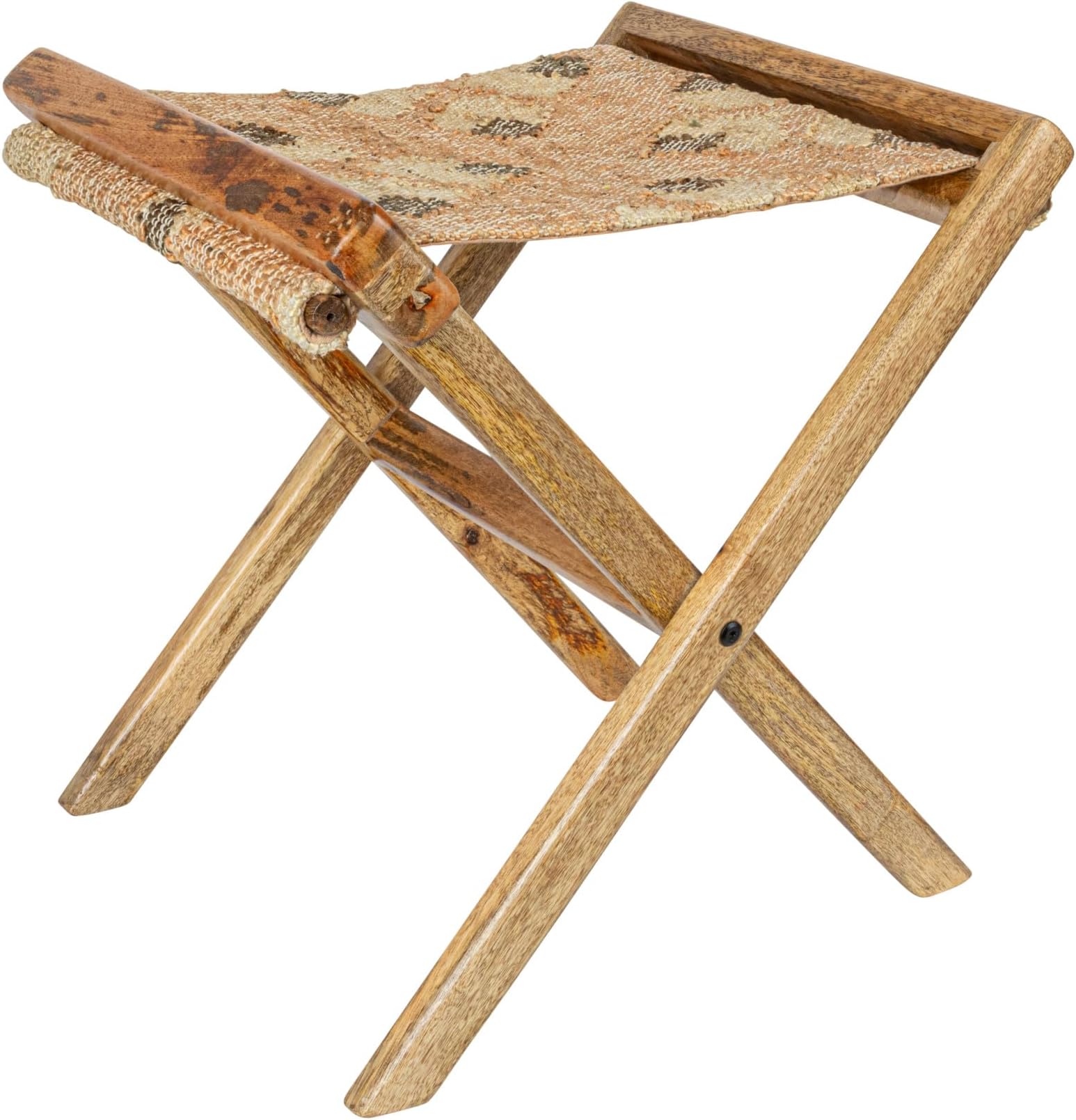 Amazon.com: Creative Co-Op Modern Collapsible Wood and Jute Folding ...