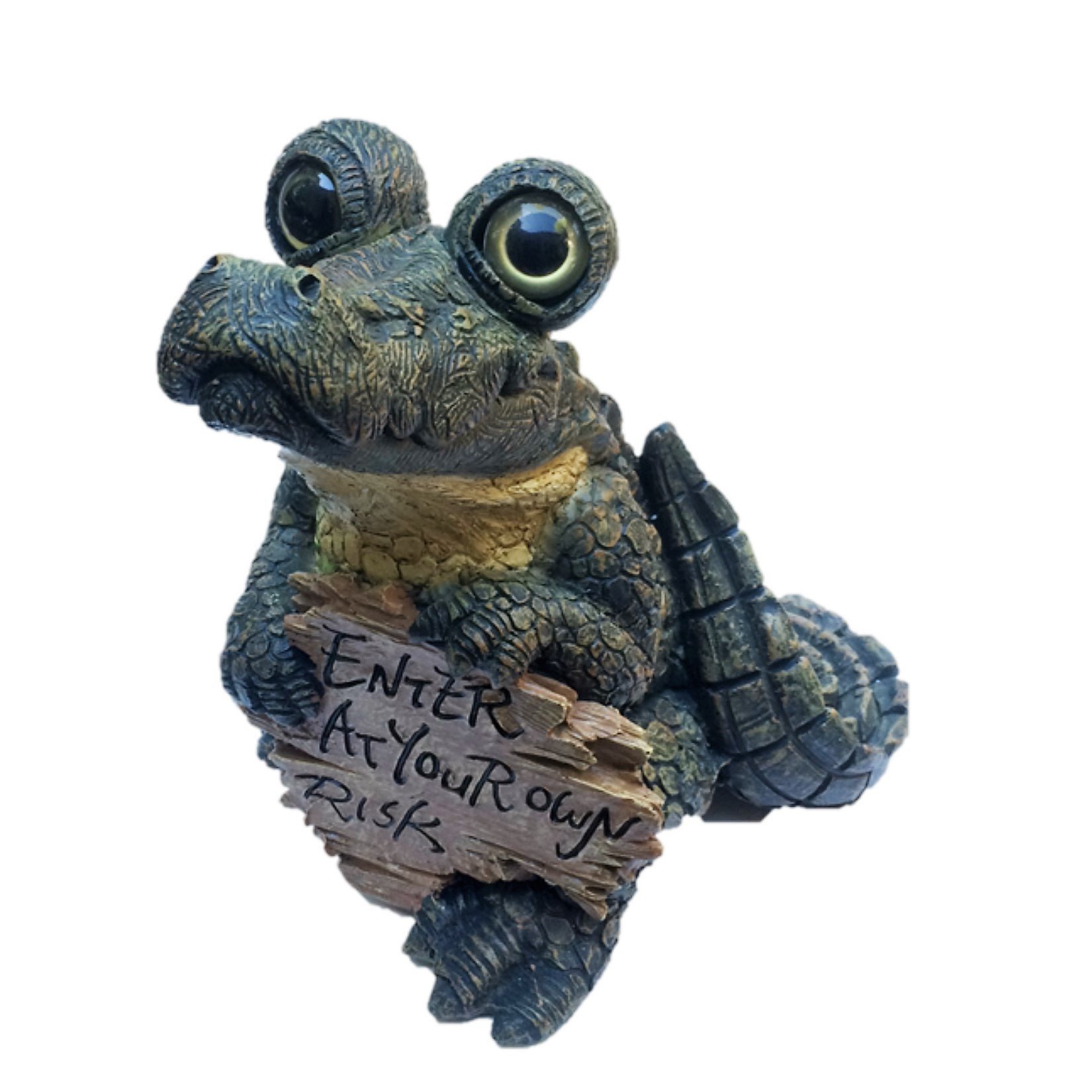 Amazon.com : Toad Hollow Extra Large Standing Gator with Enter at Your ...