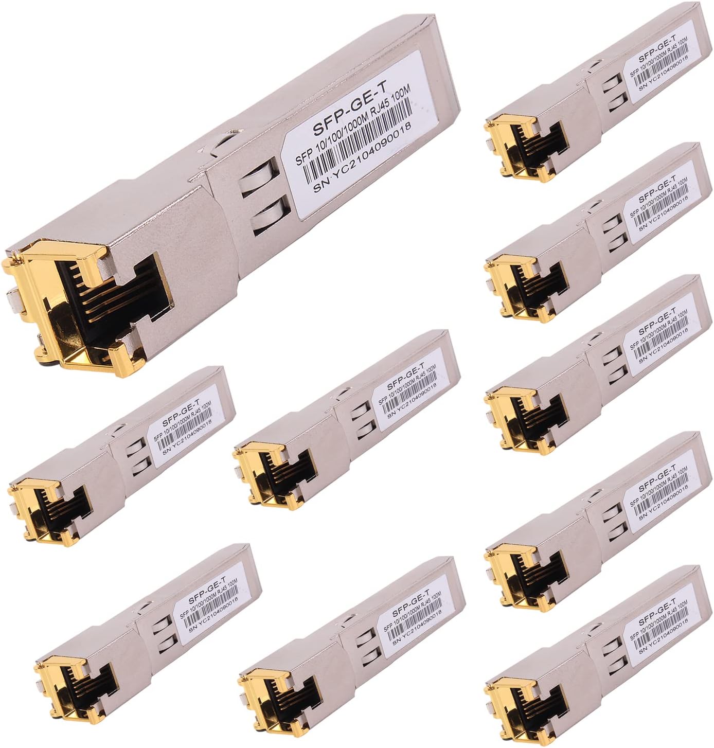 Amazon.com: 10PCS 1000BASE-T Gigabit SFP to RJ45 Copper Ethernet ...