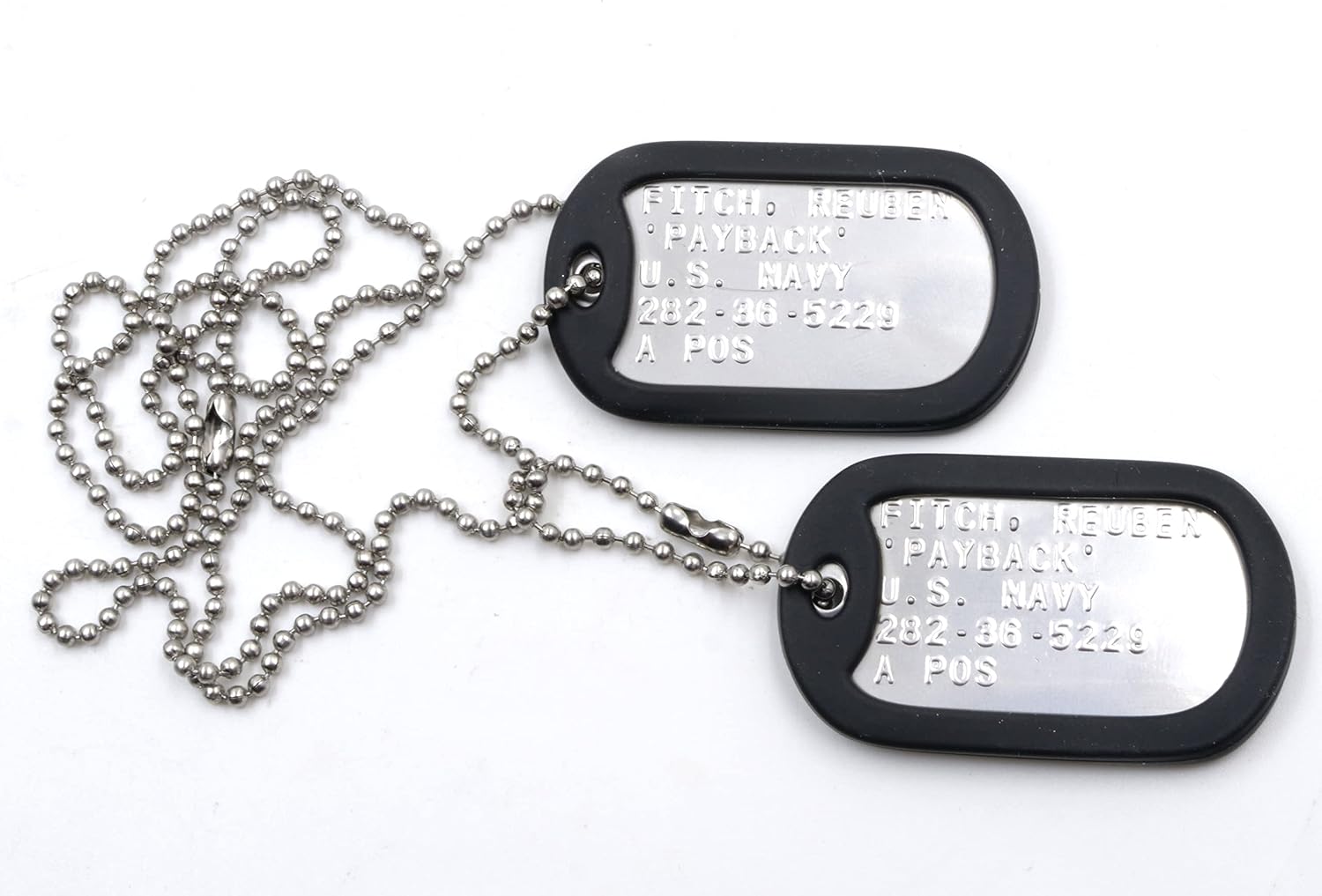 Amazon.com: Top Gun Payback Stainless Steel Military Dog Tag Set ...