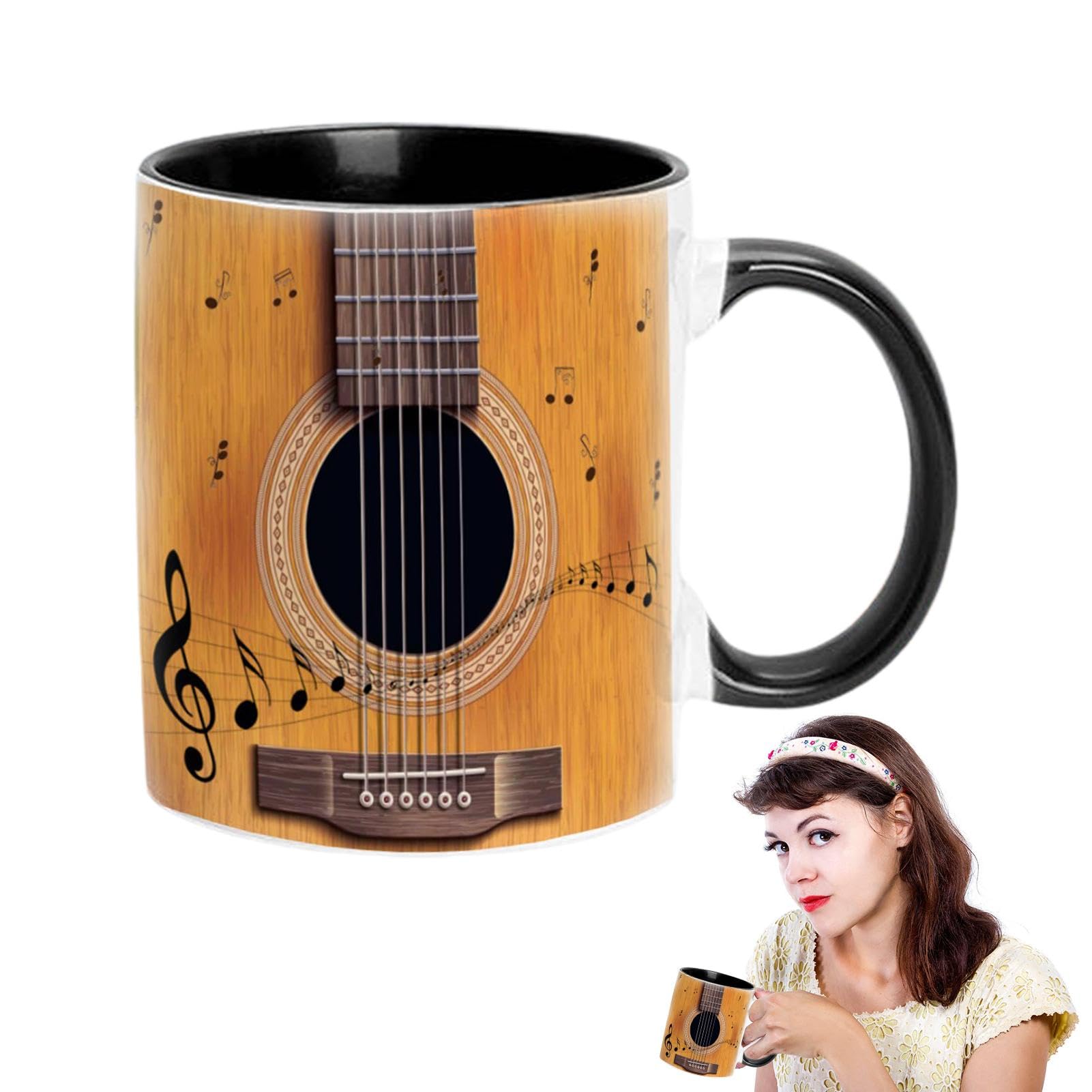 Amazon.com: Generic Musical Coffee Mugs - Guitar Coffee Mug, Music ...