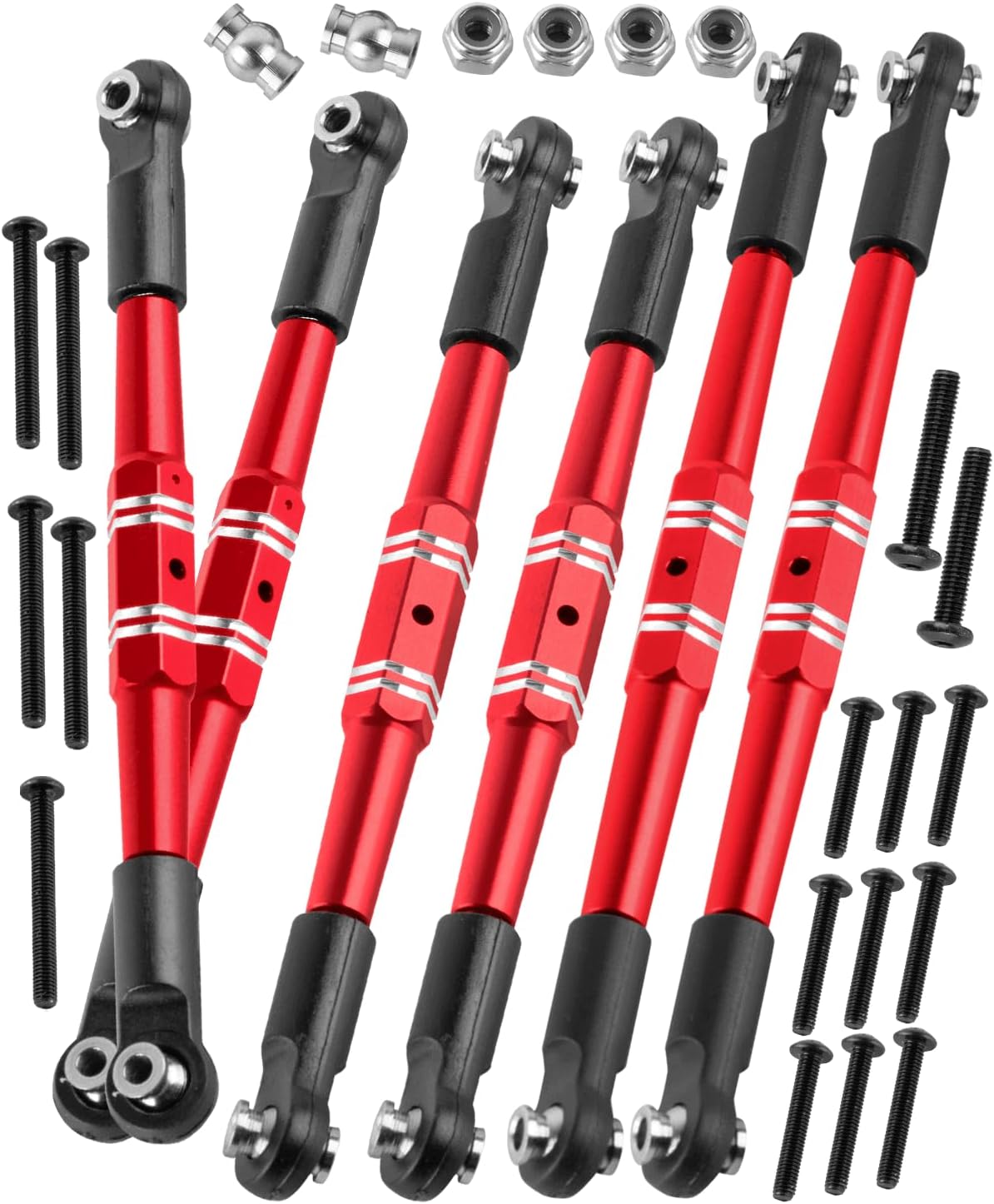 Amazon.com: RcarmubWow RC Turnbuckles Tie Rods Linkage Set Upgrades ...