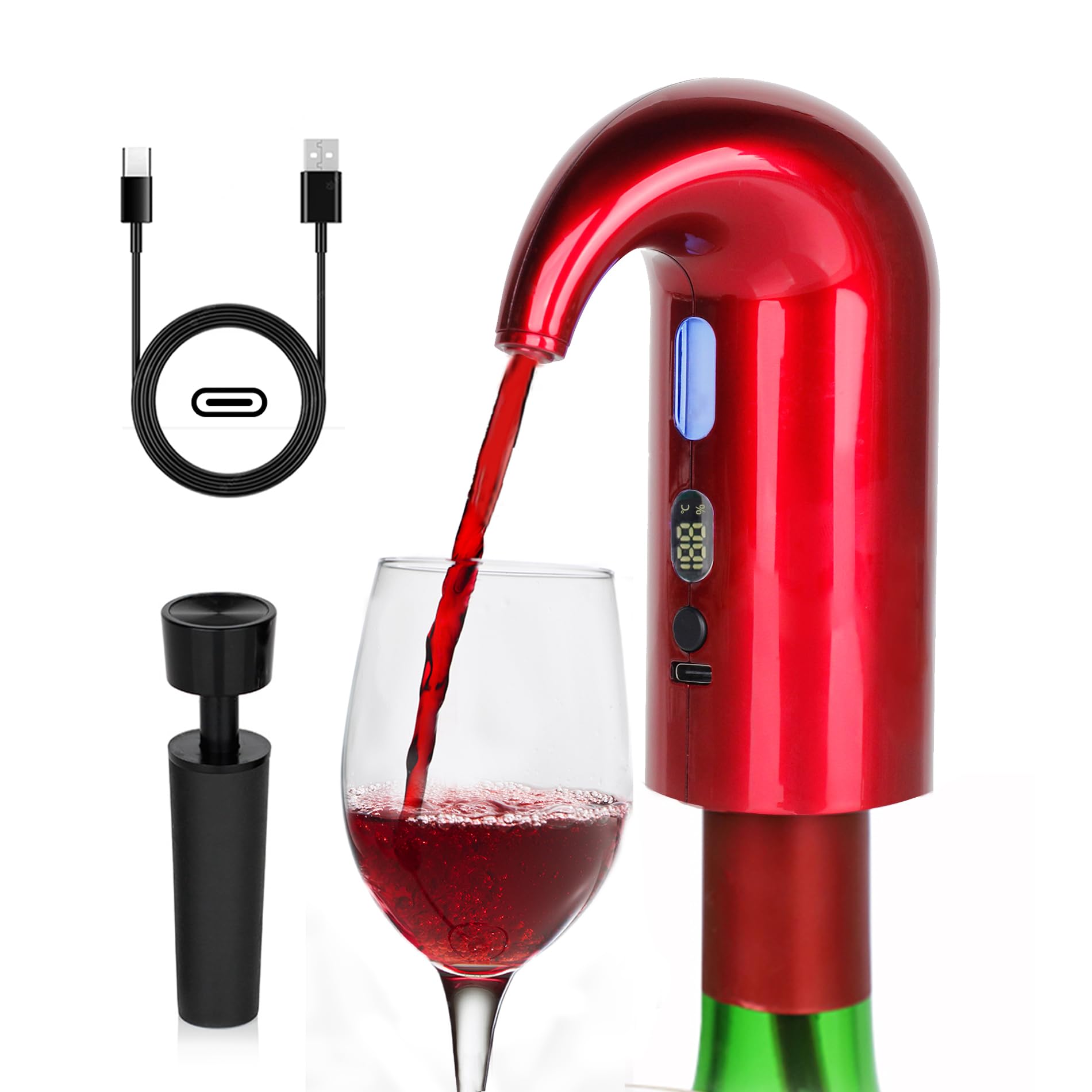 Electric Wine Aerator, Electric Wine Decanter and One Touch Wine ...