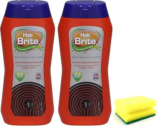 2X Hob Brite Hob Cleaner Lemon Sherbet (2X 250 ML), Ceramic, Electric ...