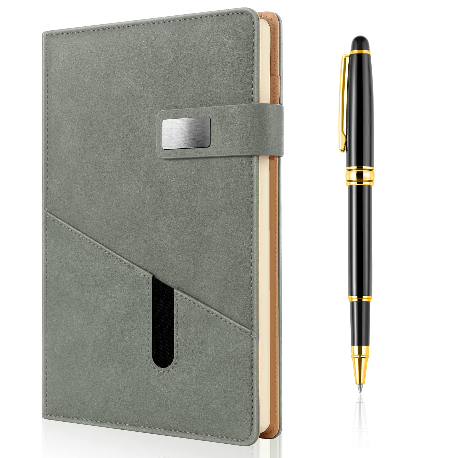 Amazon.com : A5 Blank Journal Notebook, Refillable Hardcover Leather ...