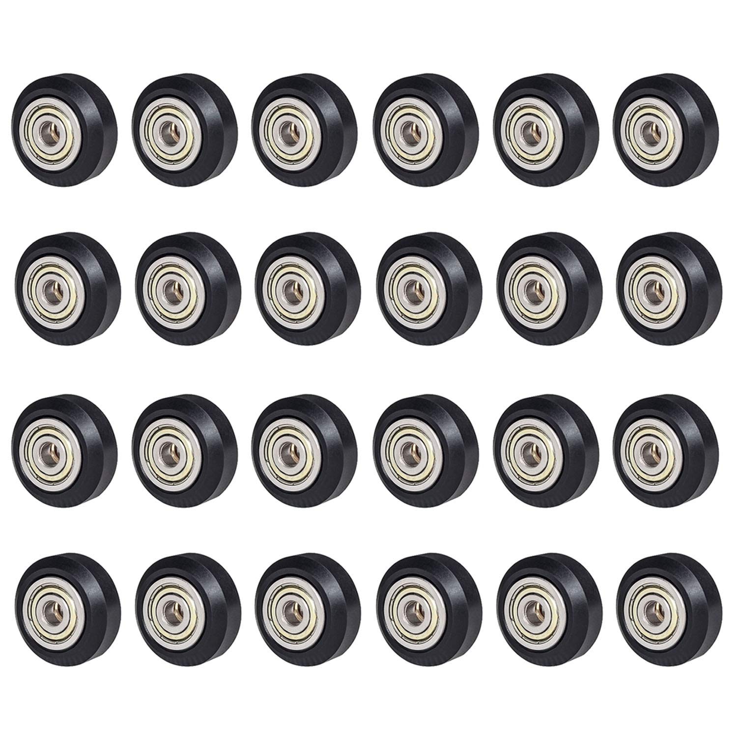 Snapklik.com : 24pcs/Pack 3D Printer Wheel,Black POM Polycarbonate ...