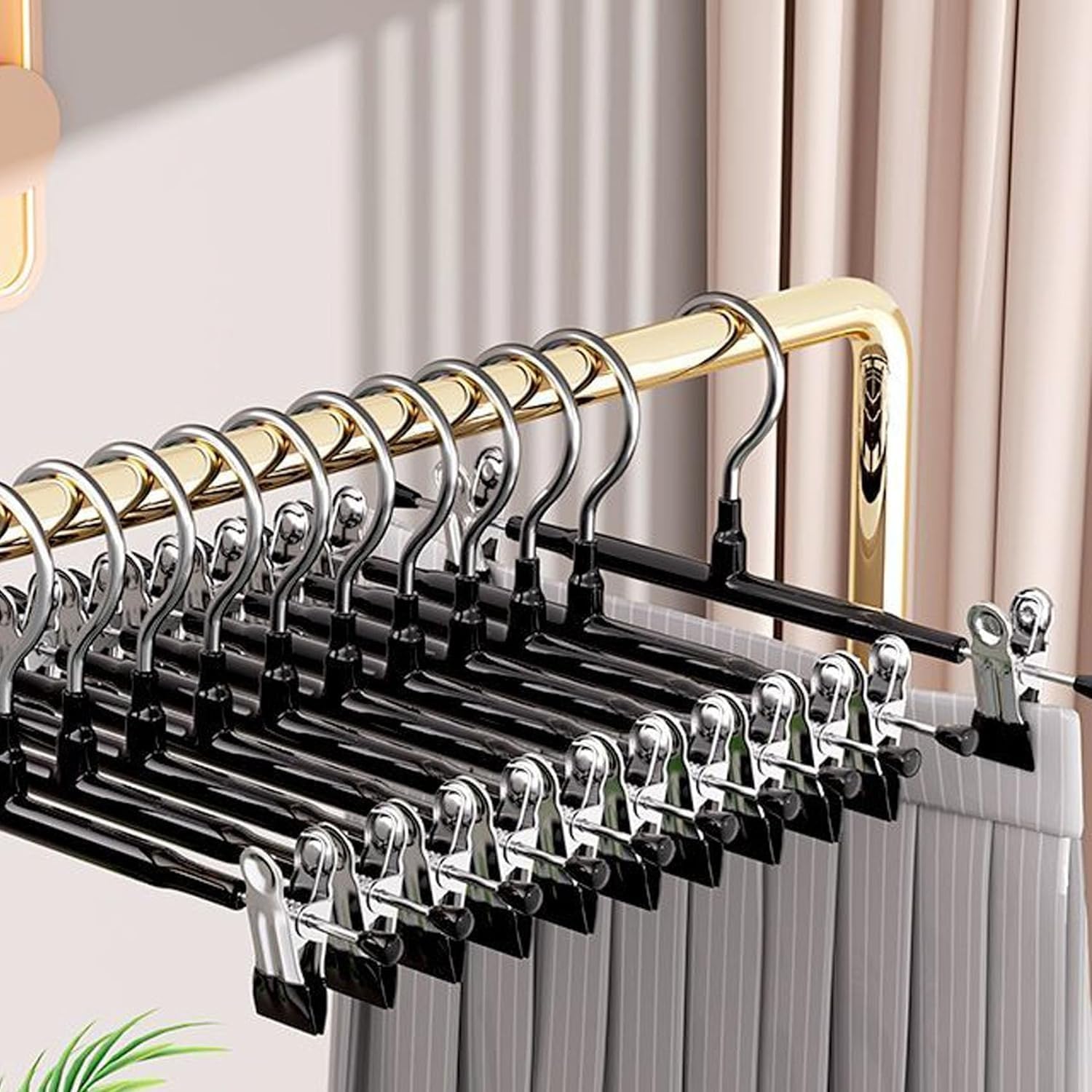 Amazon.com: Pants Hangers with Clips 30 Pack, Clothes Hangers with ...