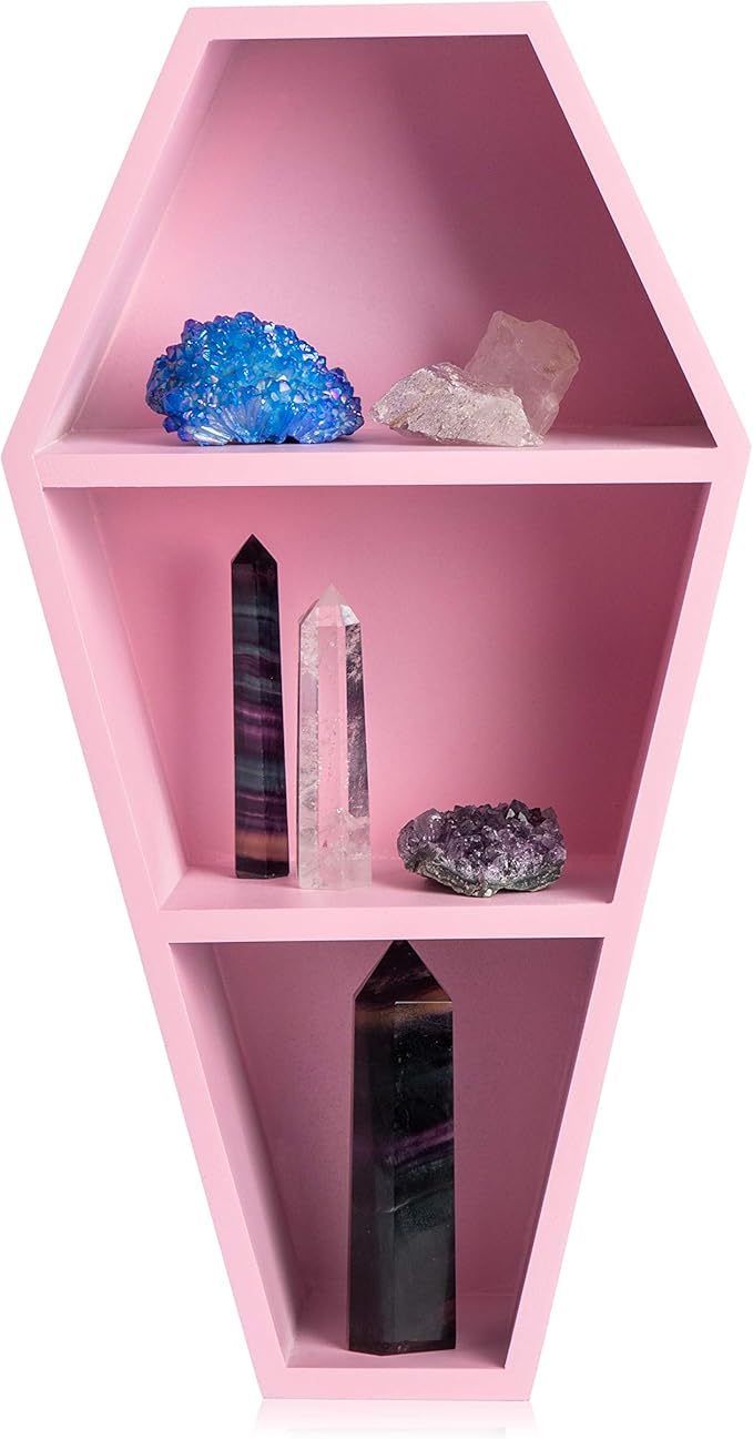 Amazon.com: MANNY'S MYSTERIOUS ODDITIES Coffin Shelf - Spooky Gothic ...