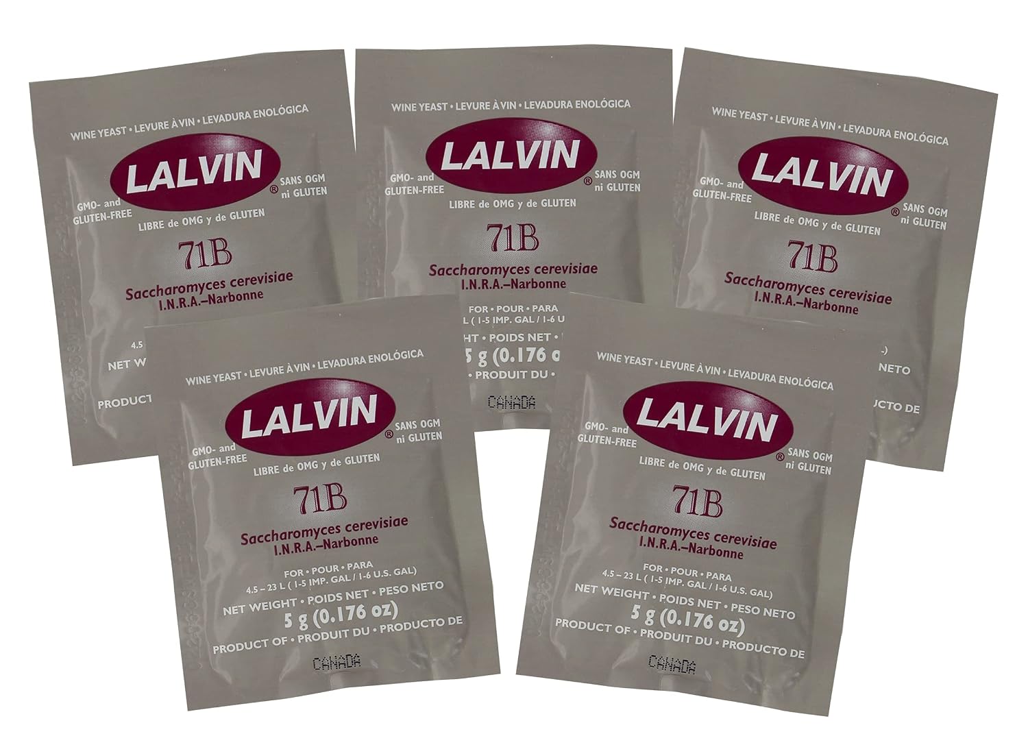 Amazon.com: 5x Lalvin 71B-1122 Nouveau Style Wine Yeast 5g Homebrew ...