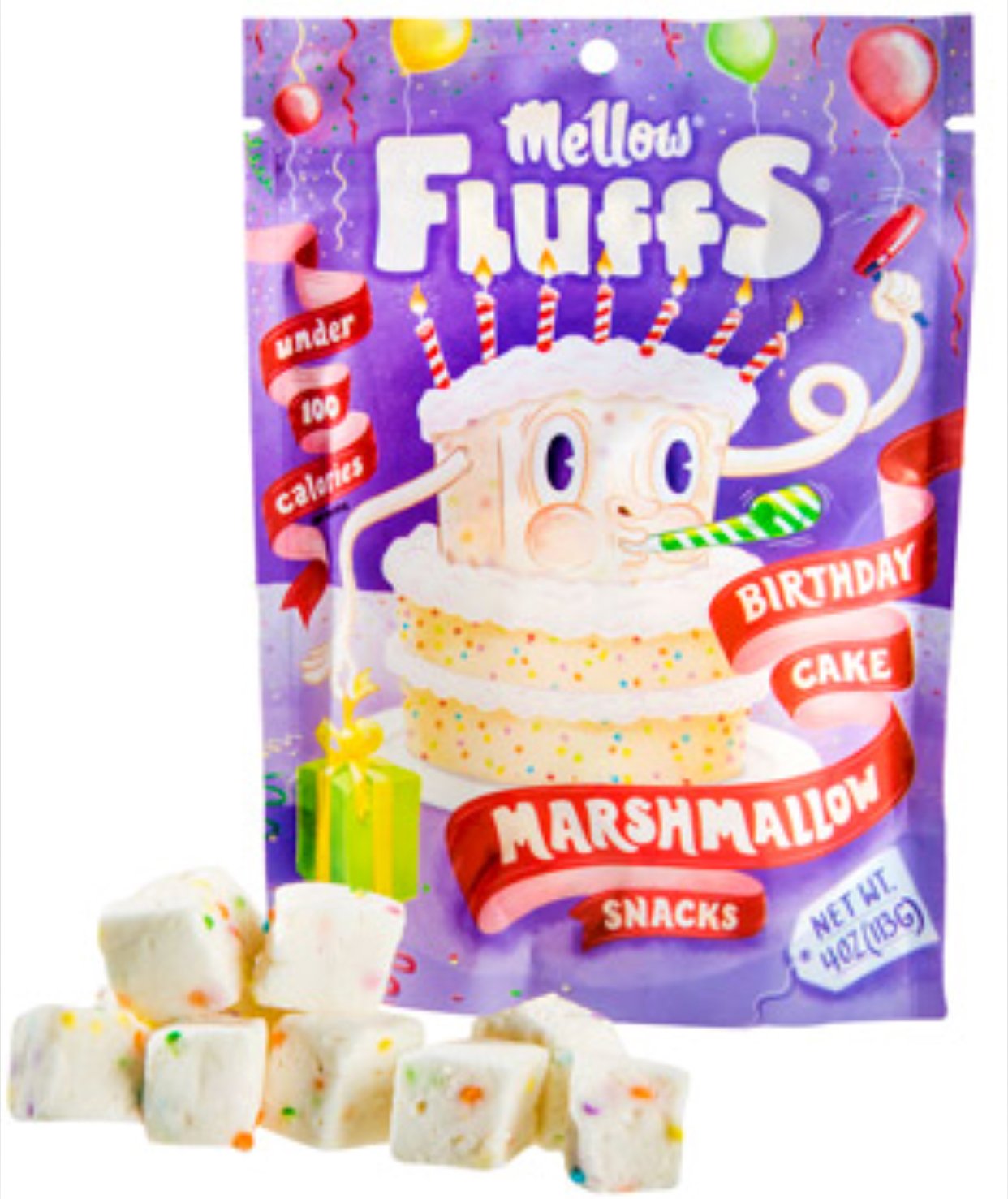 Amazon.com : Delicious Mellow Fluffs! Marshmallow Snacks! 4oz Per ...