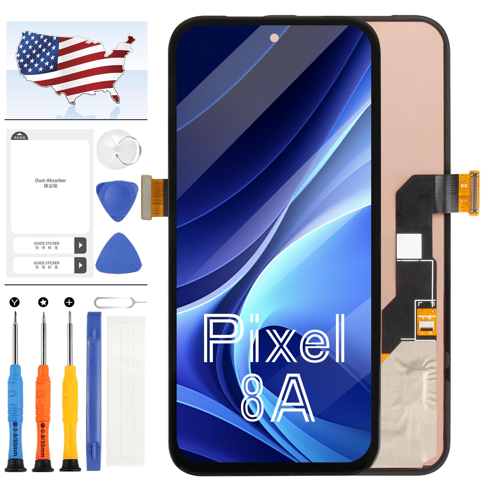 Amazon.com: Original for Google Pixel 8A Screen Replacement for Google ...
