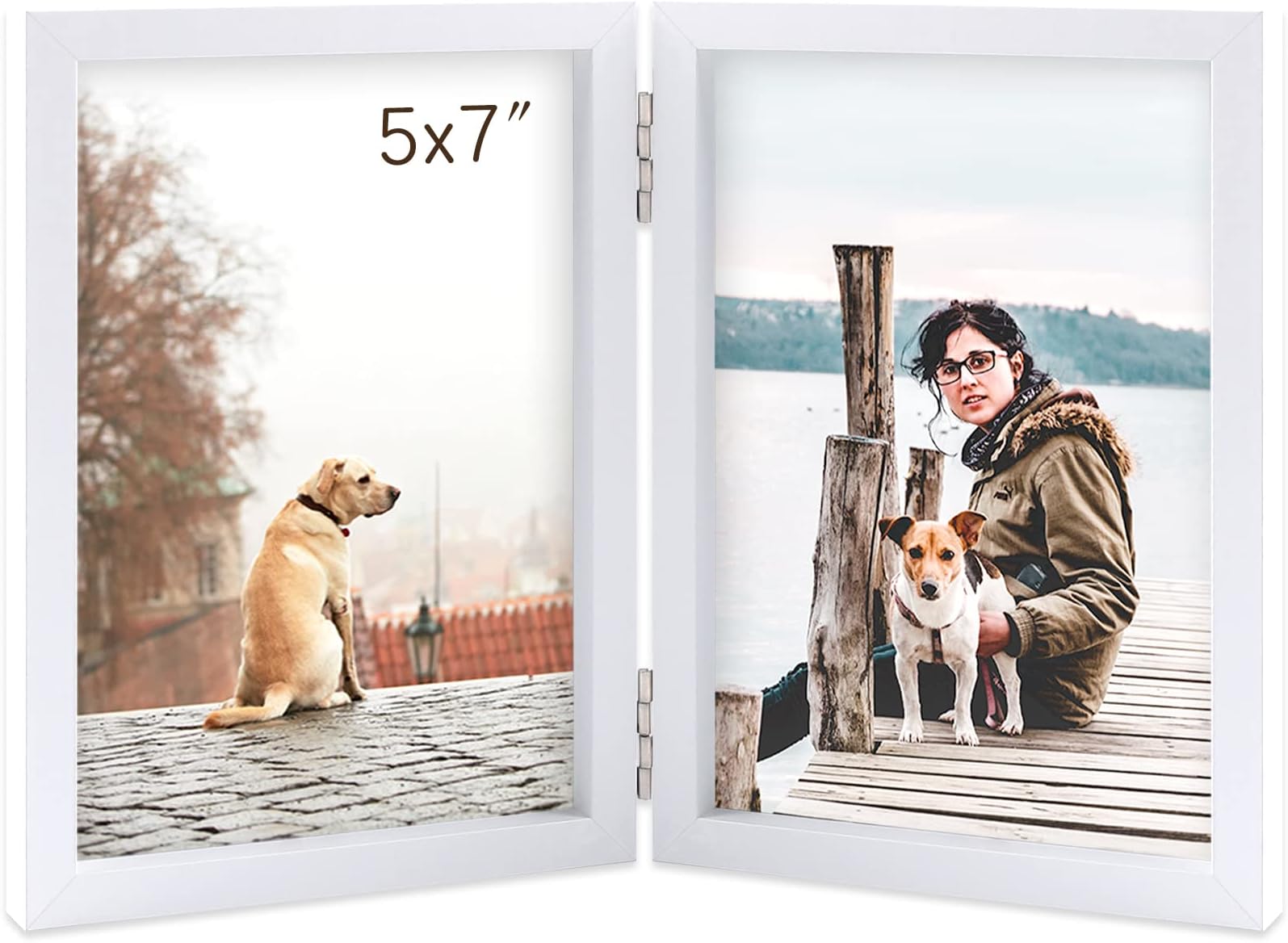 Amazon.com - EXCELLO GLOBAL PRODUCTS Folding Wooden Collage Photo Frame ...