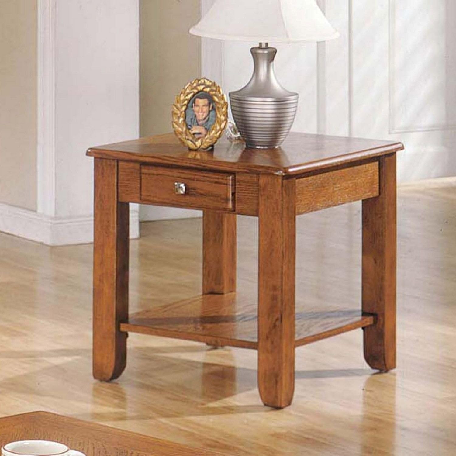 Logan Oak End Table : Amazon.co.uk: Home & Kitchen