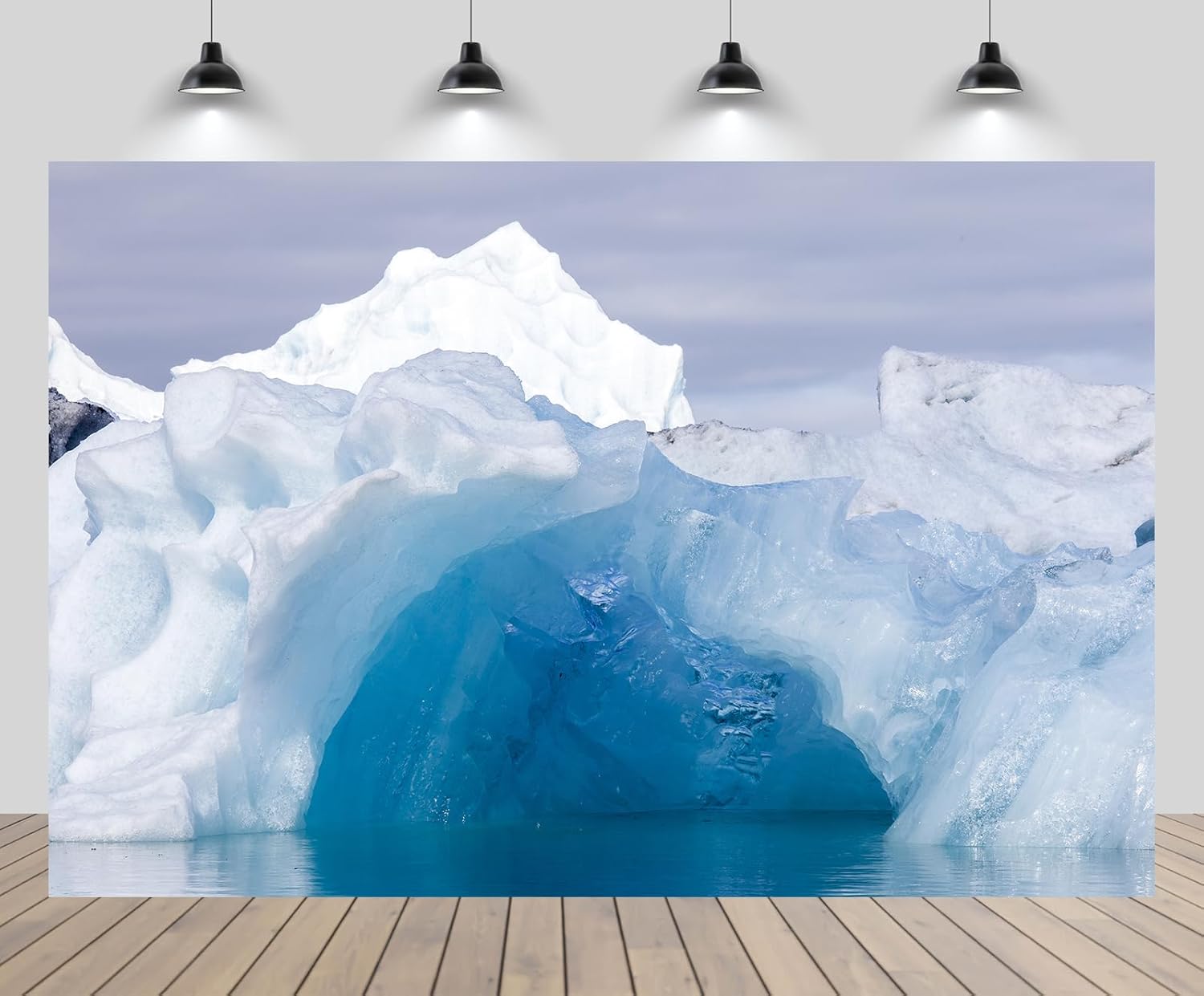 Amazon.com : CHNYWORK 8x6ft Glacier Cave Backdrop Winter Glacier Arctic ...