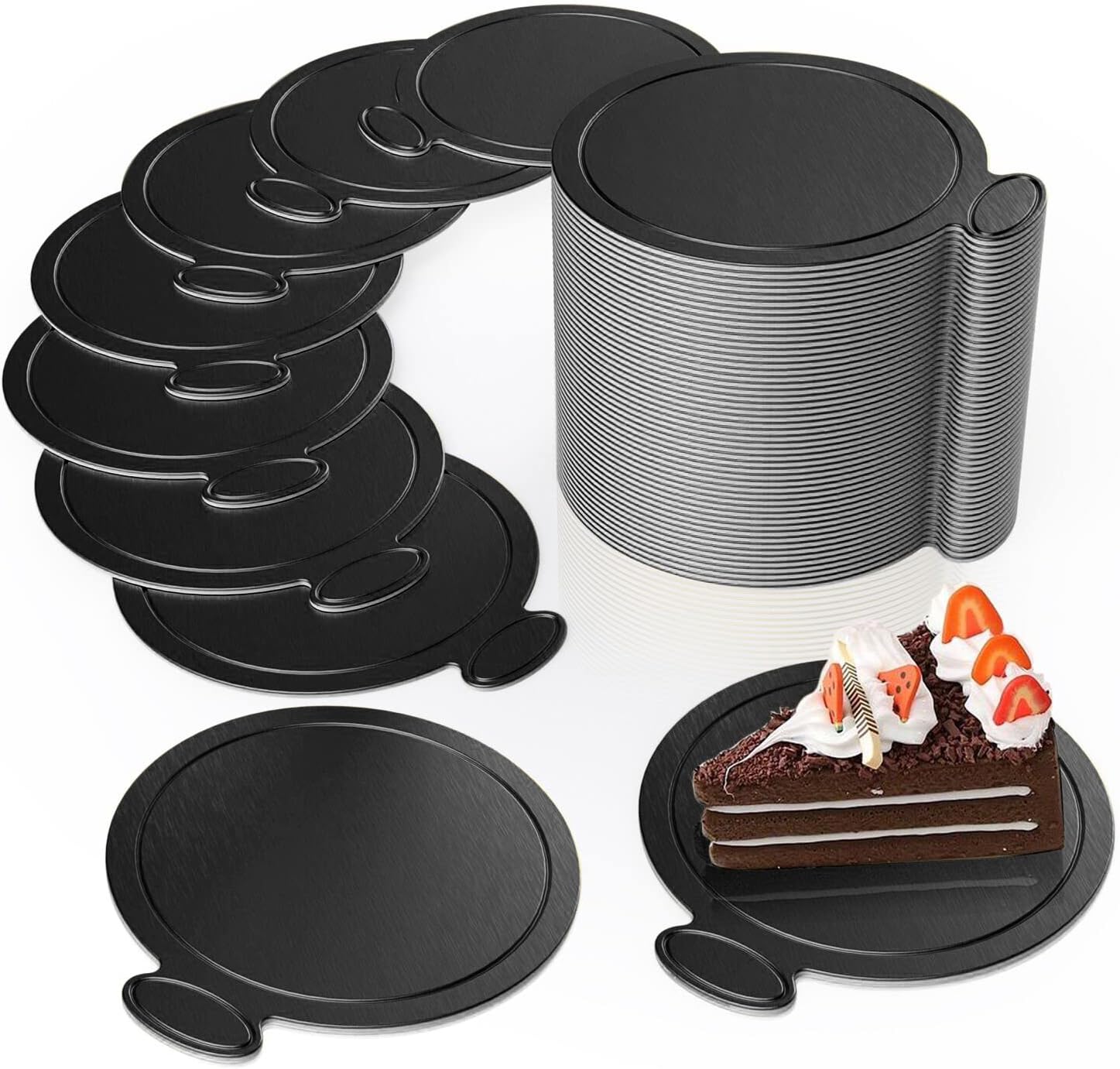 Amazon.com: 80 Pcs 4 Inch Mini Cake Board Round Cardboard Mousse Cake ...