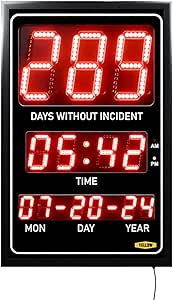 Amazon.com: Yellow Safety®, Combo: Days Without Incident Counter, w ...