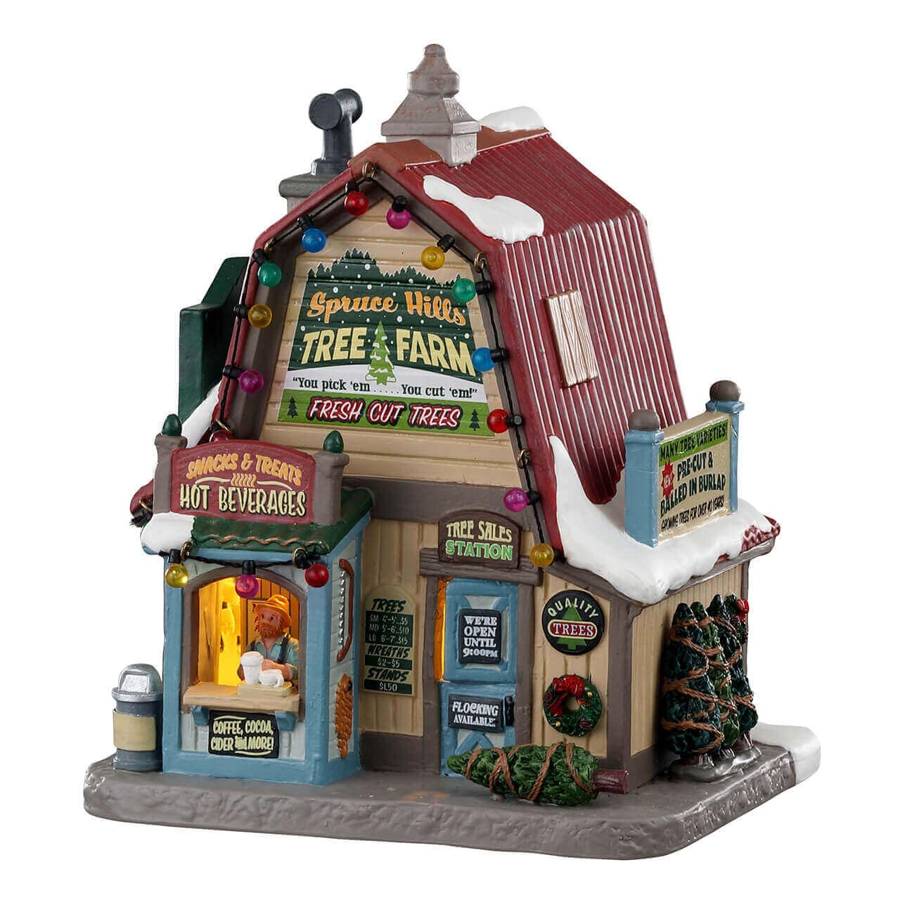 Amazon.com: Lemax Christmas Village Spruce Hills Tree Farm Battery ...